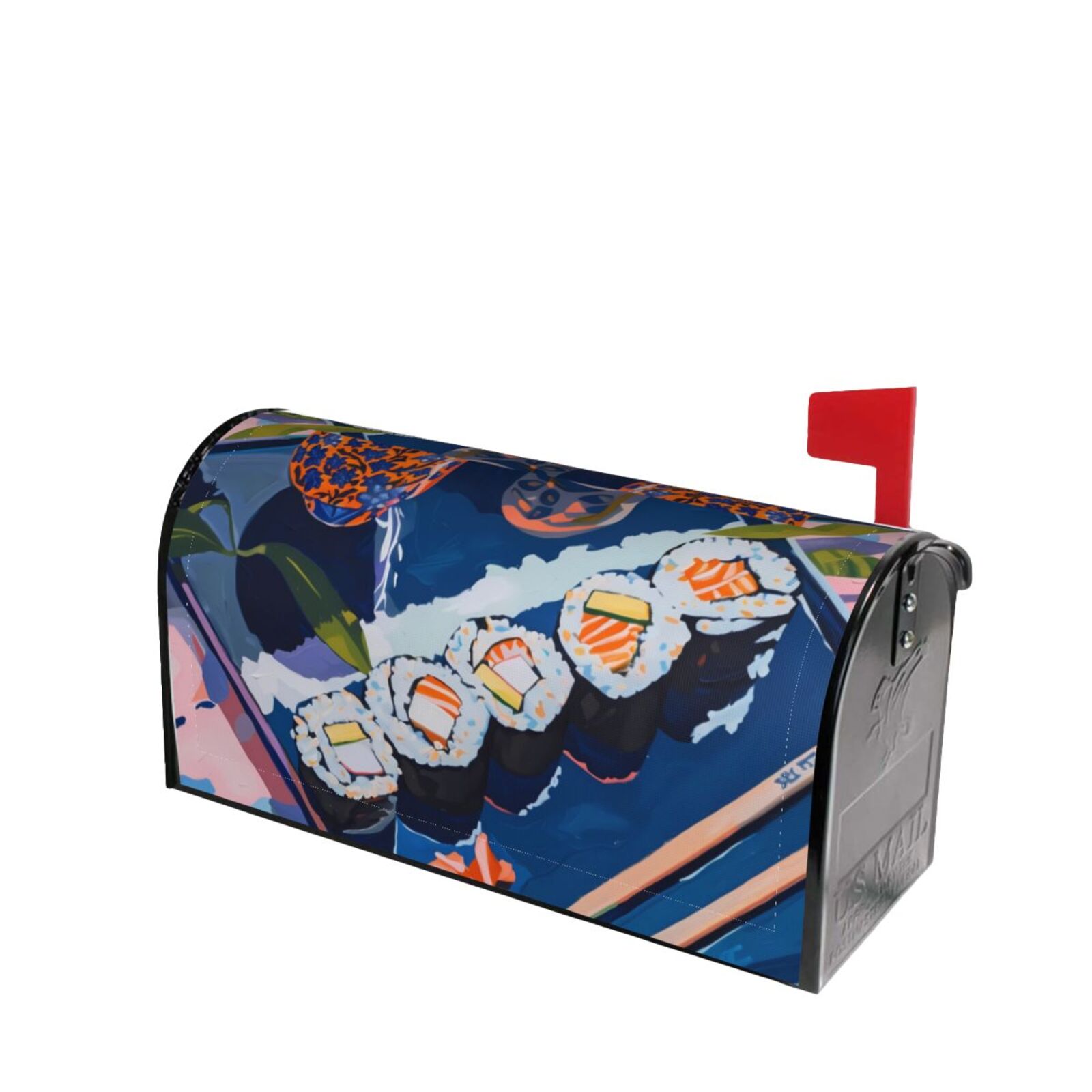 Lsque Colorful Sushi Food Art Mailbox Cover Standard Size ,Magnetic ...
