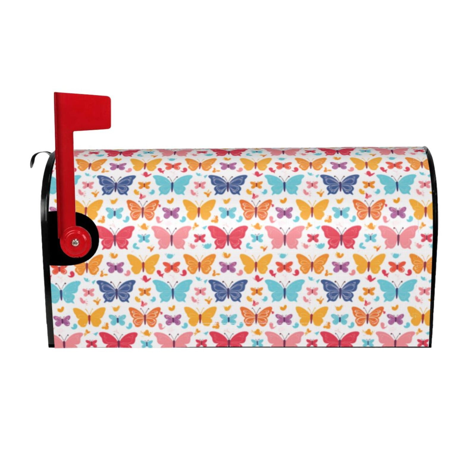 Lsque Colorful butterflies Mailbox Cover Standard Size ,Magnetic ...