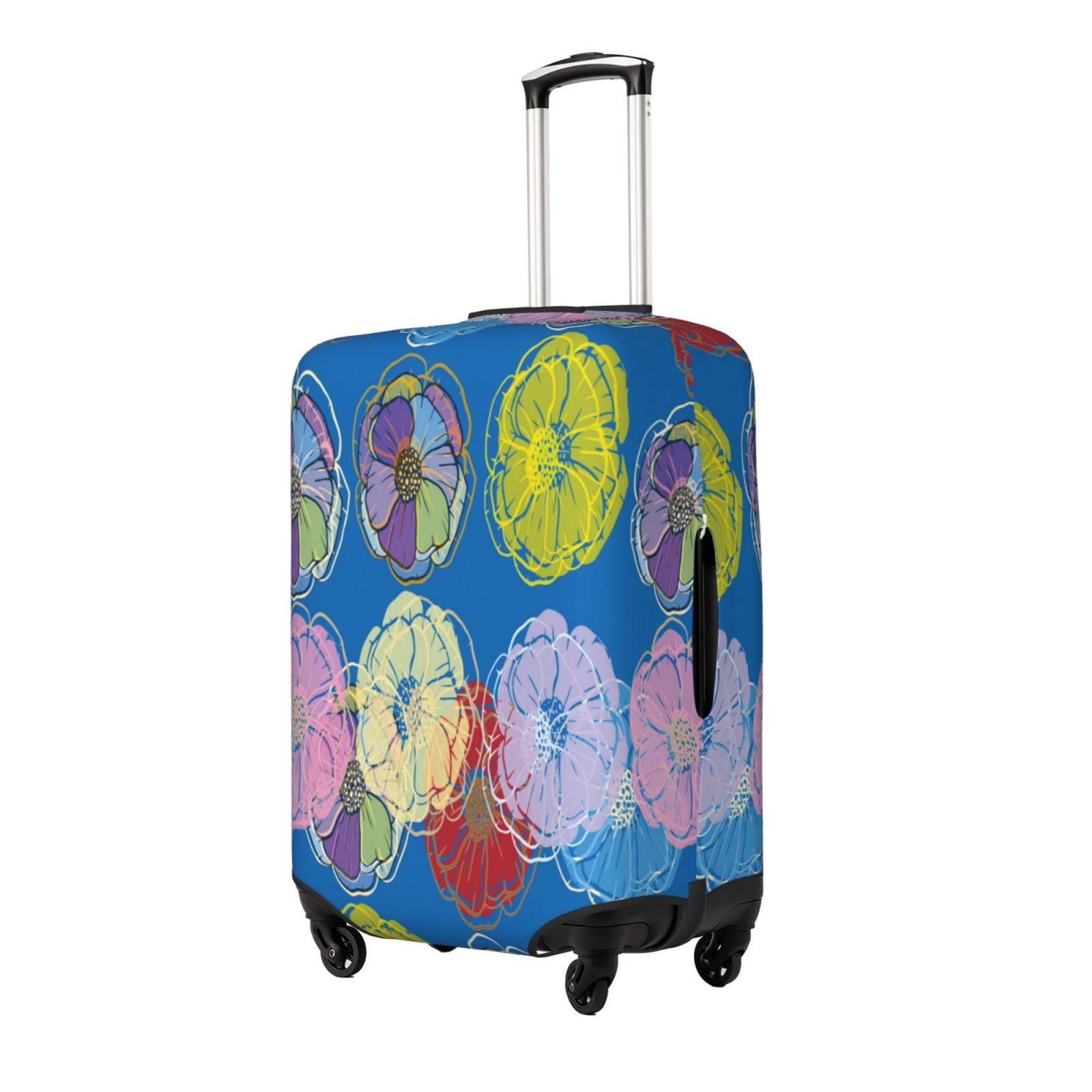 Lsque Colorful floral Printed Luggage Cover, Travel Luggage Protector ...