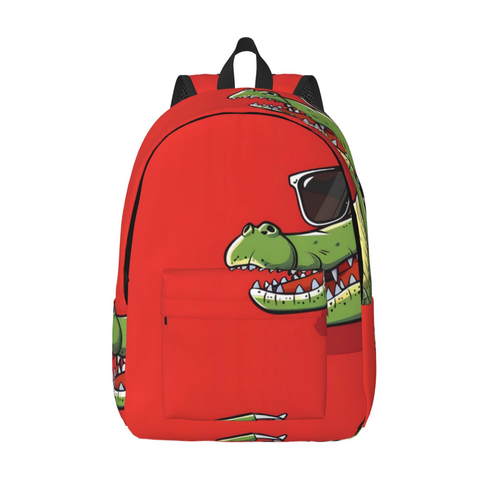 Lsque Cool Crocodile With Sunglasses Pattern Canvas Daypack, Durable ...