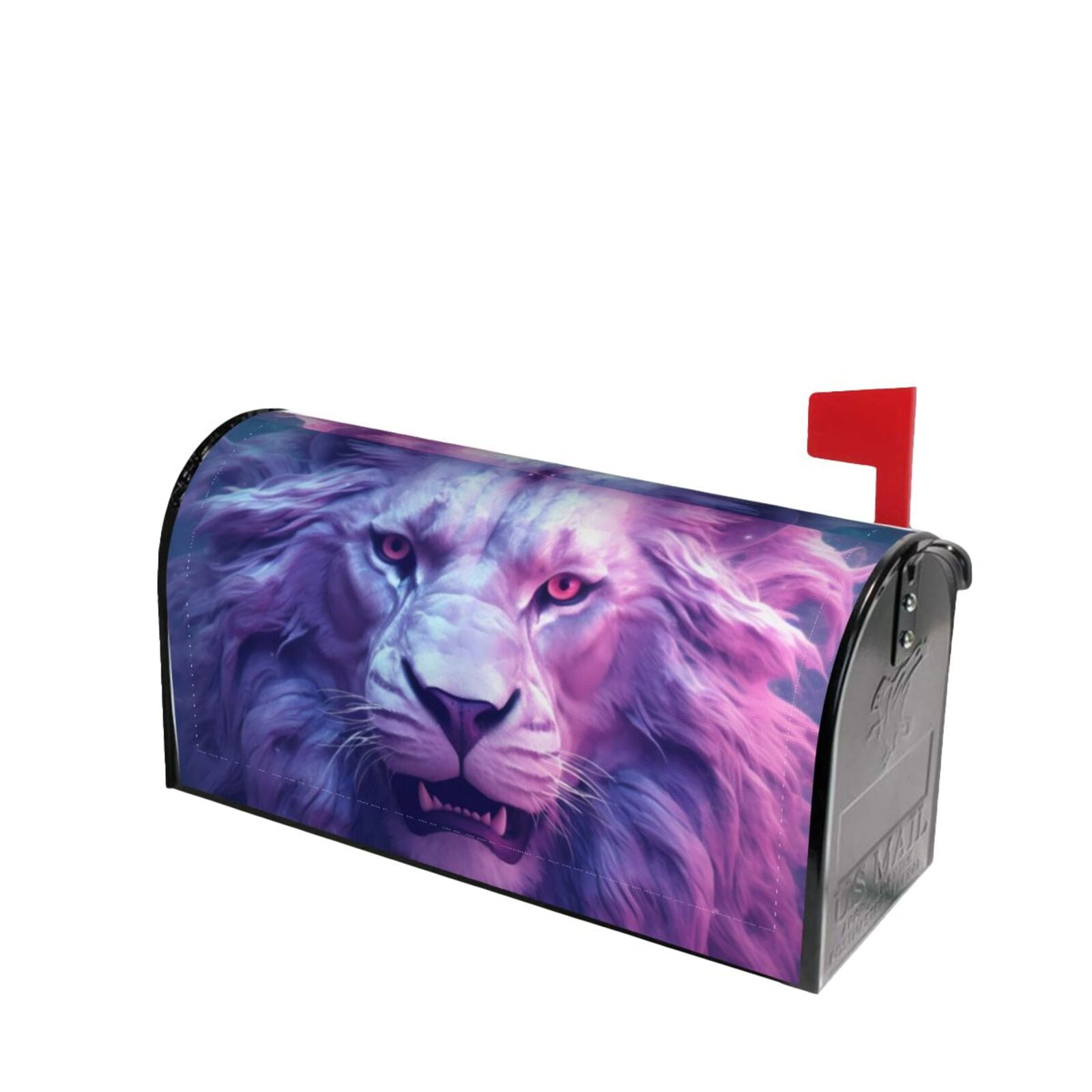 Lsque Cool Lion Head Mailbox Cover Standard Size ,Magnetic Mailbox ...