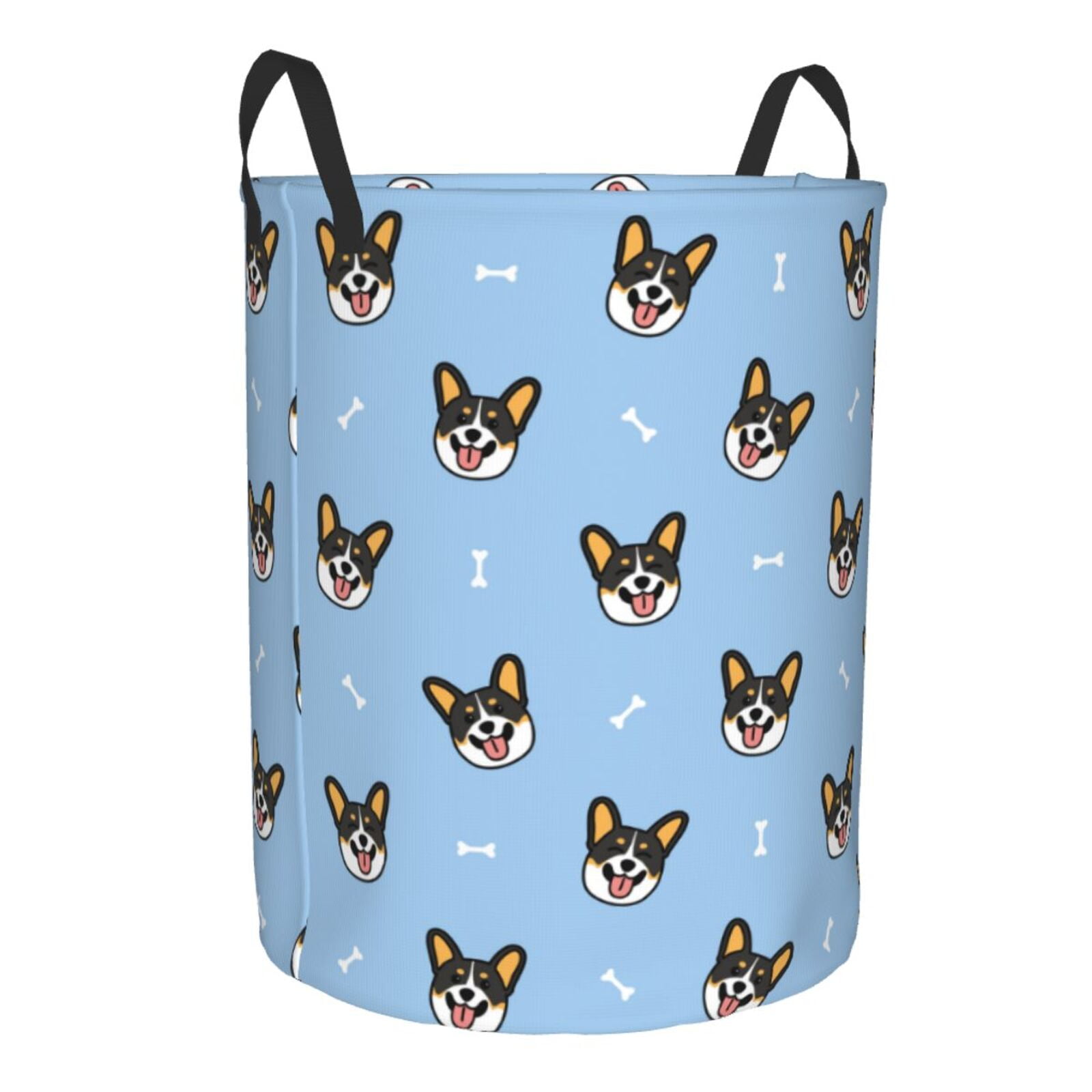 Lsque Corgi Dog pattern Laundry Hamper Basket, Tall Woven Rope Hamper ...