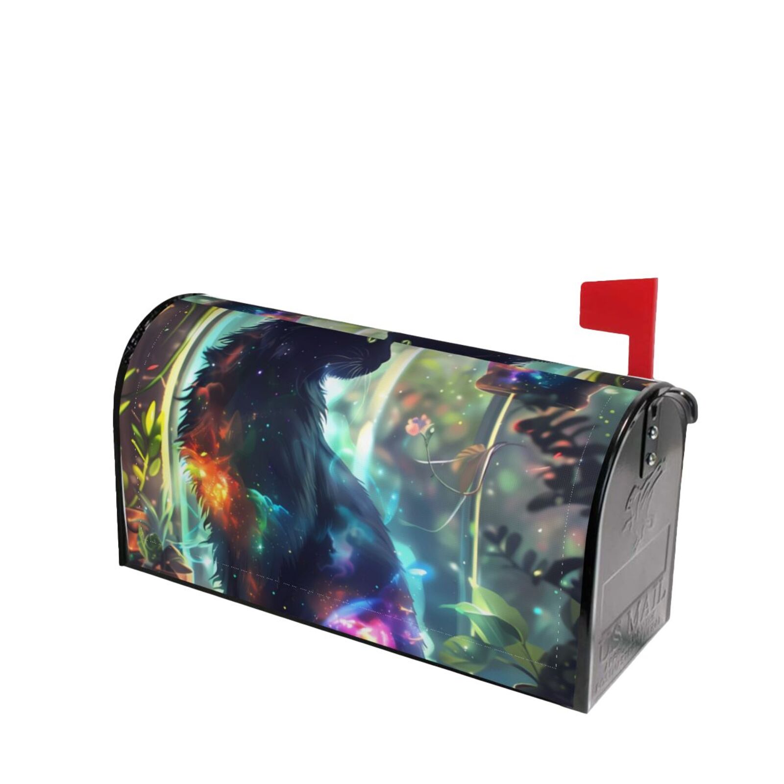 Lsque Cosmic Cat In Window Mailbox Cover Standard Size ,Magnetic ...
