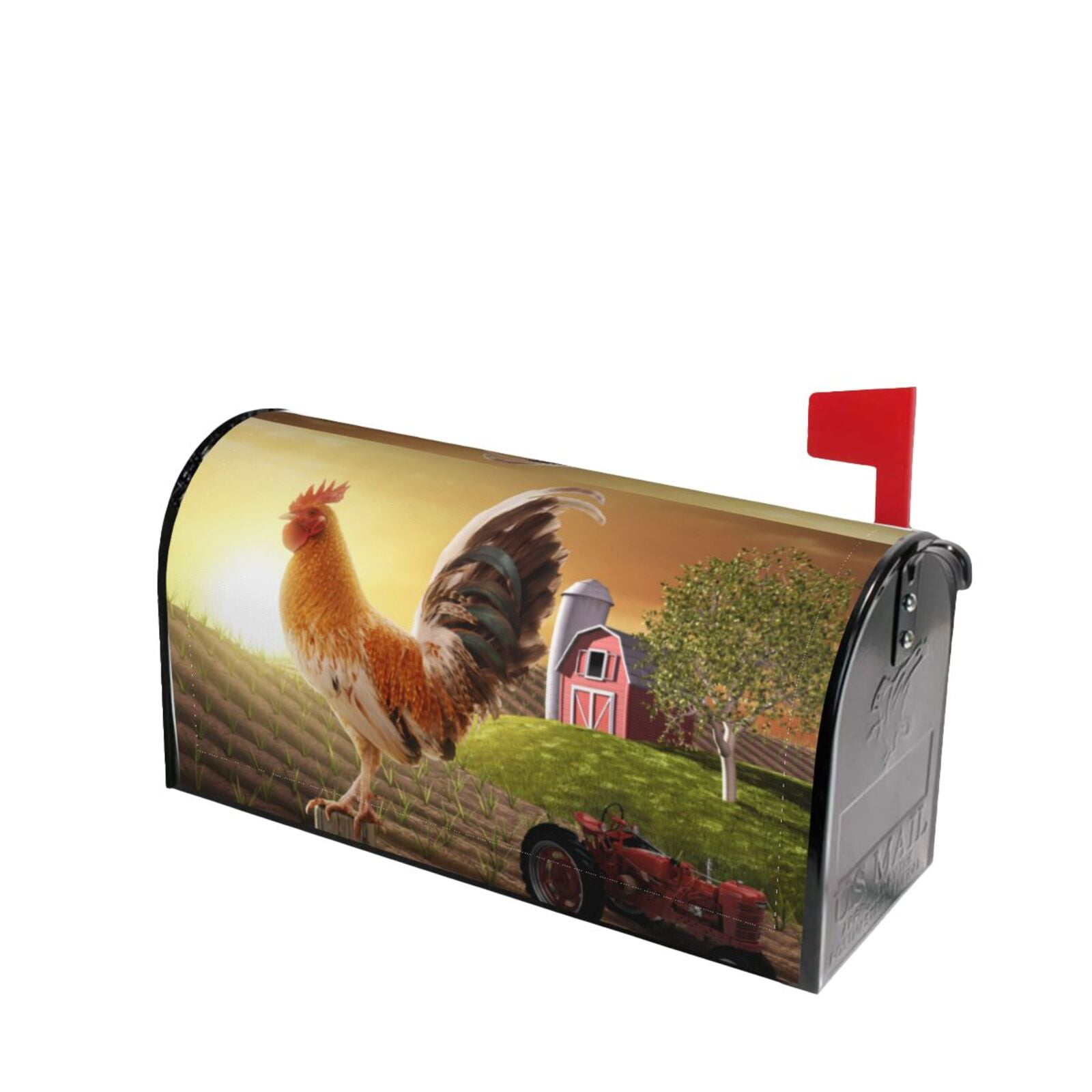 Lsque Country Farm Morning Rooster Mailbox Cover Standard Size ...