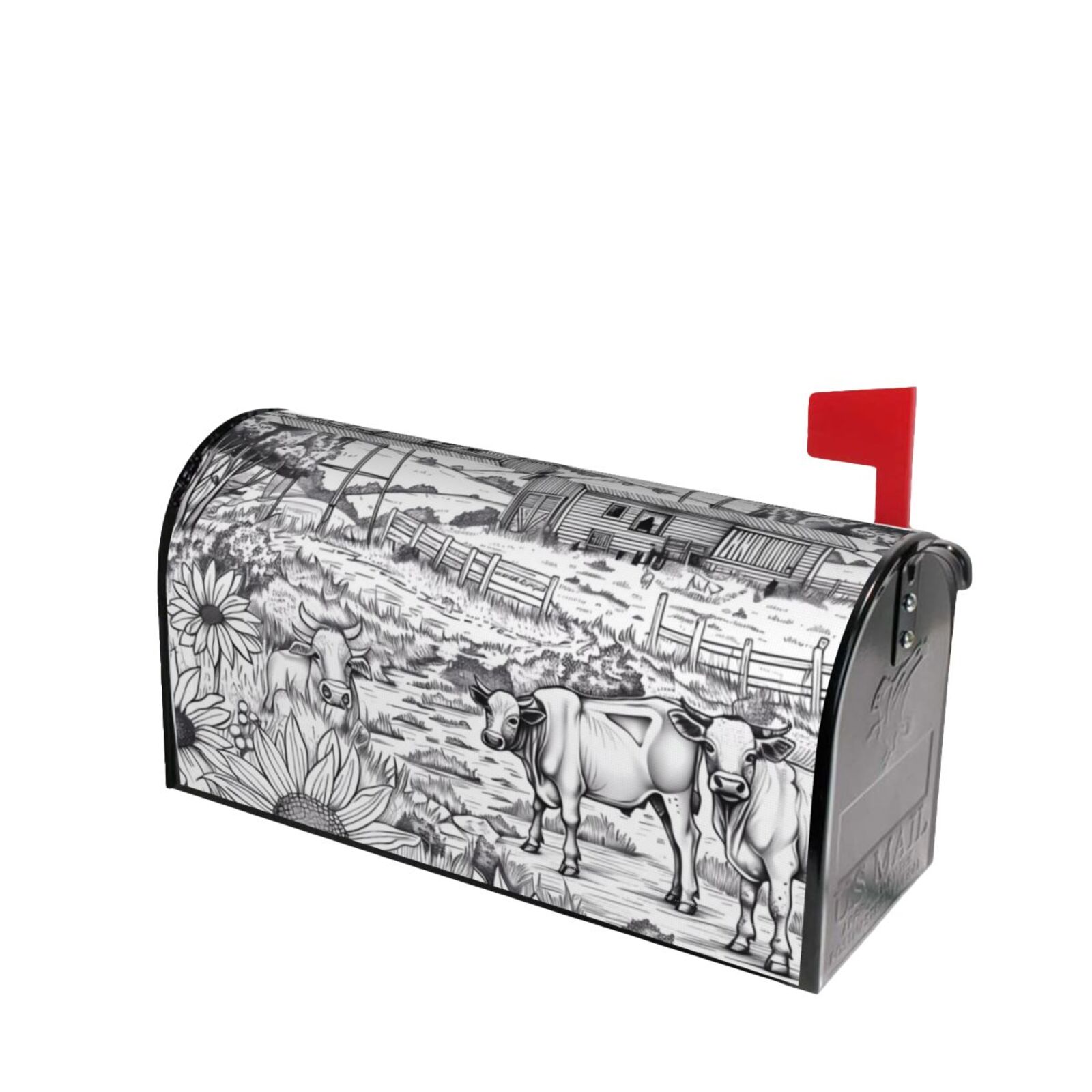 Lsque Country Farm Scene Mailbox Cover Standard Size ,Magnetic Mailbox ...