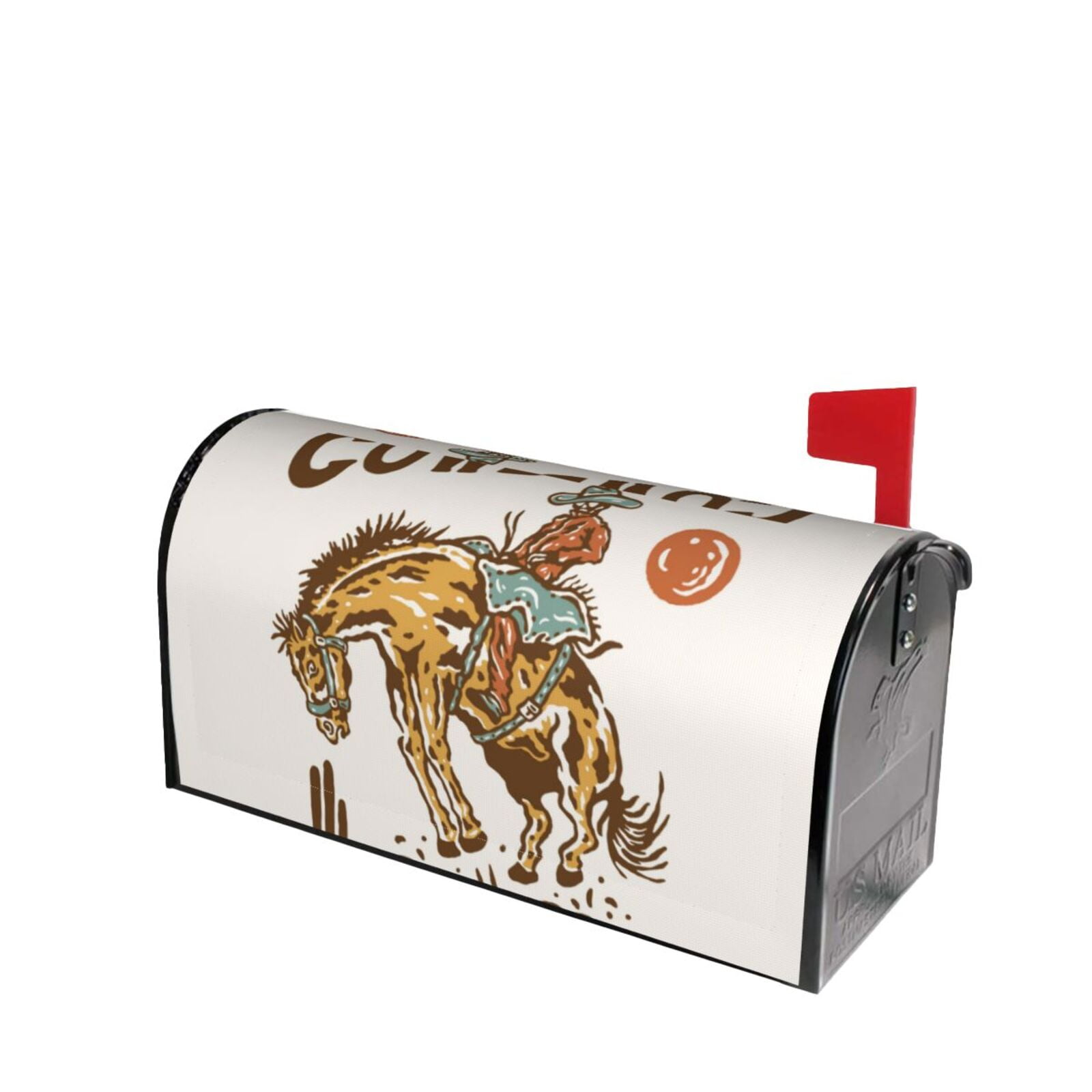 Lsque Cowboy Up Vintage Wild West Mailbox Cover Standard Size ,Magnetic ...