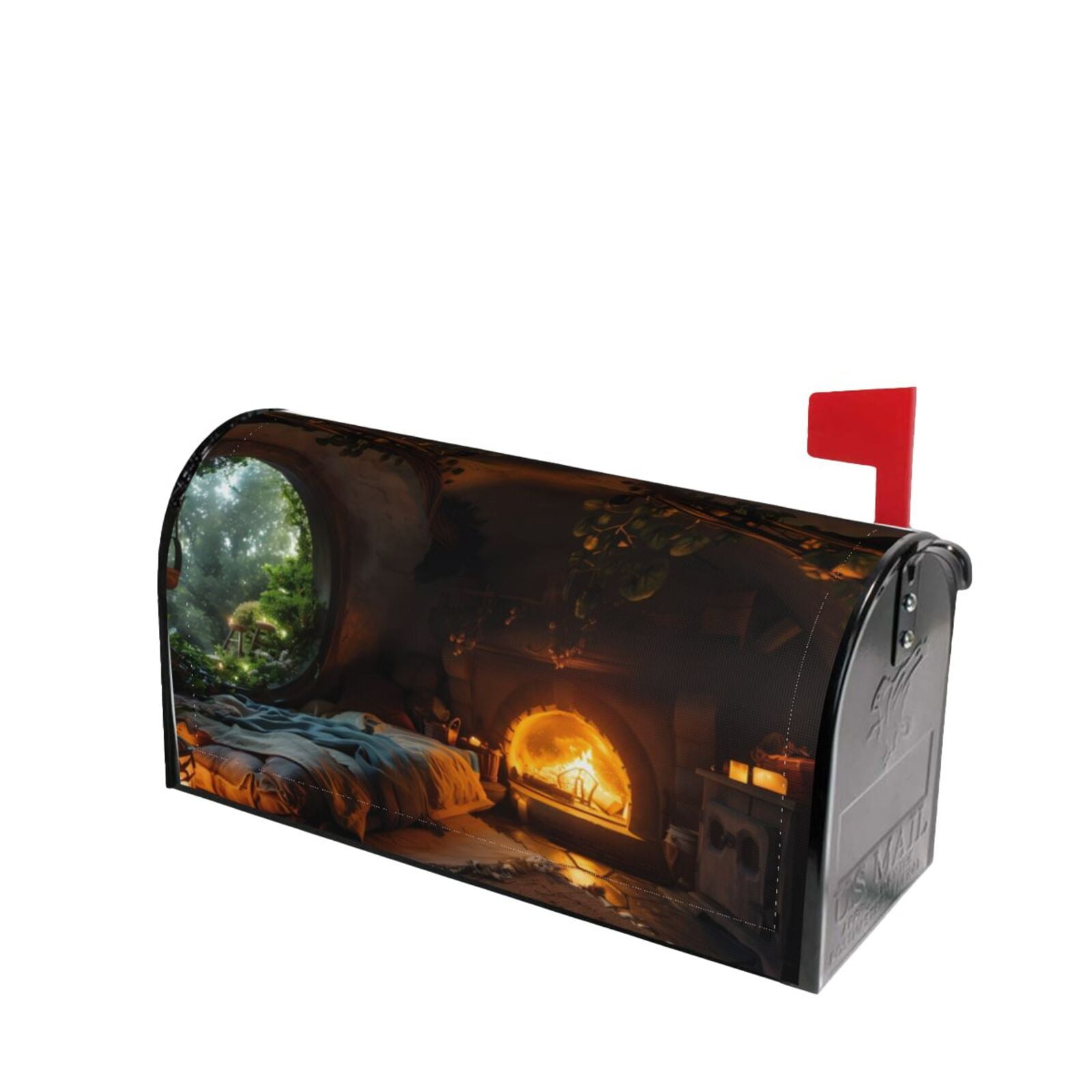 Lsque Cozy Tree Hole Cabin Mailbox Cover Standard Size ,Magnetic ...