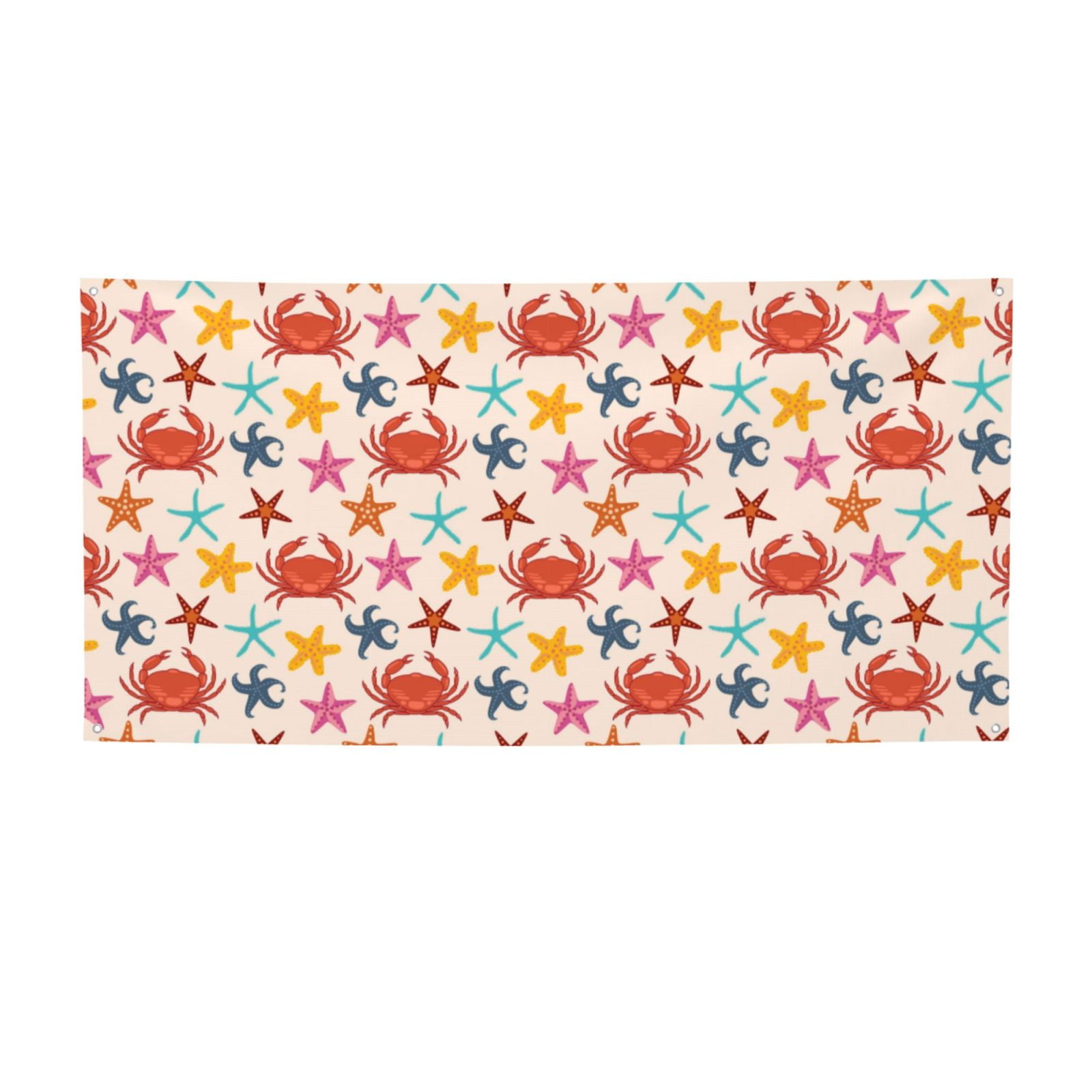 Lsque Crabs And Seastars Pattern Party Banner, Festive Banner , Holiday ...
