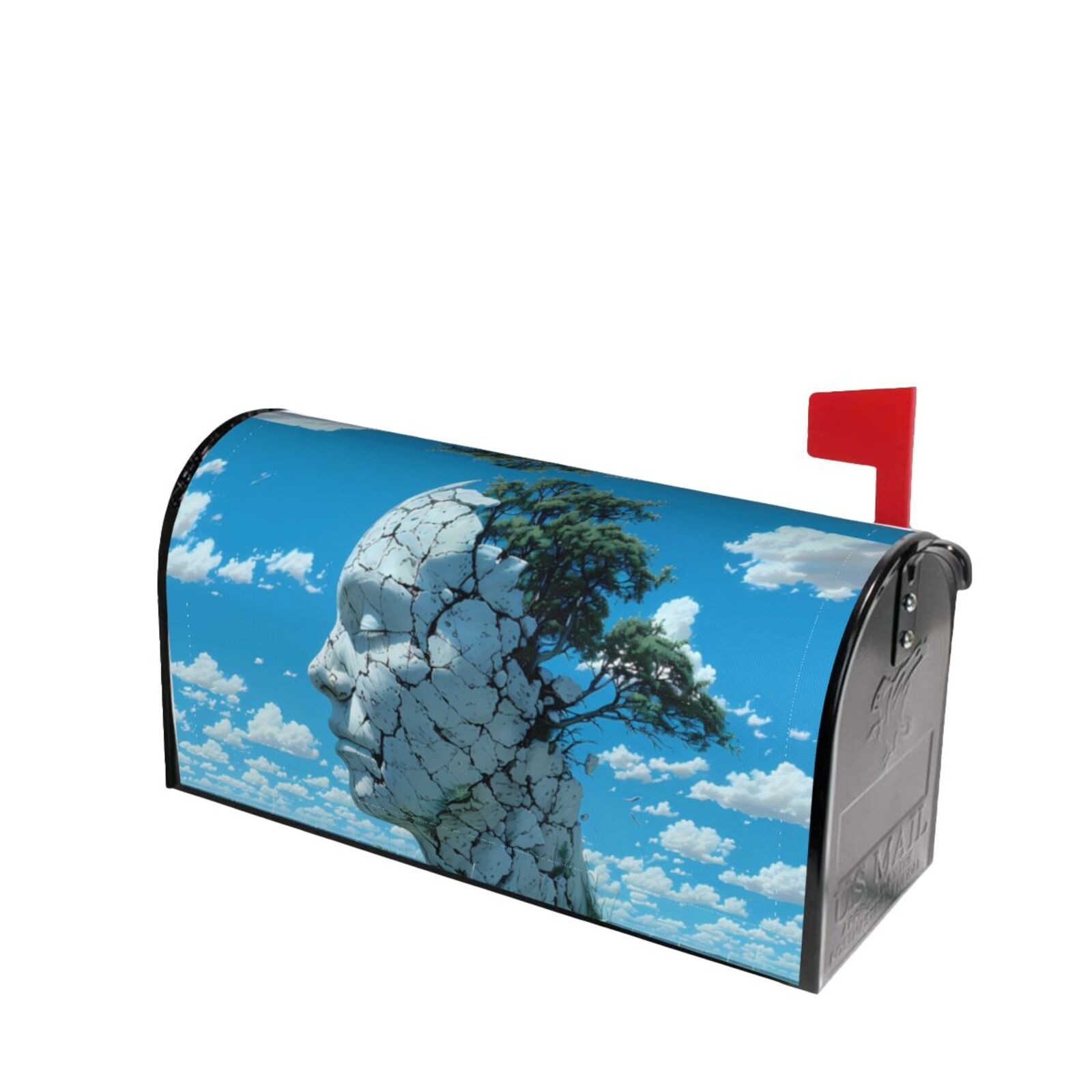 Lsque Cracked Earth Head Tree Mailbox Cover Standard Size ,Magnetic ...