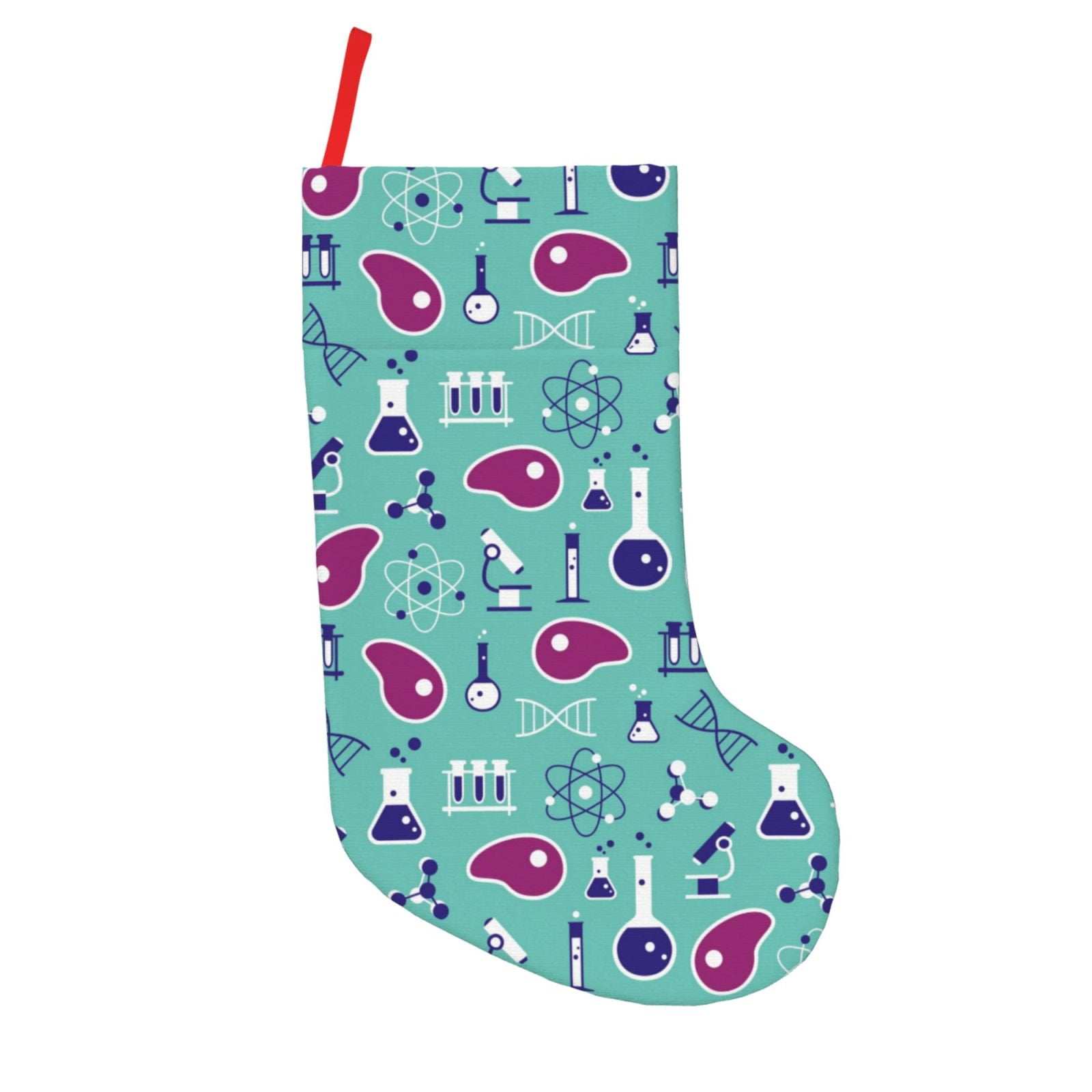 Lsque Cultured Meat Science Pattern 18 Inch Christmas Stockings ...