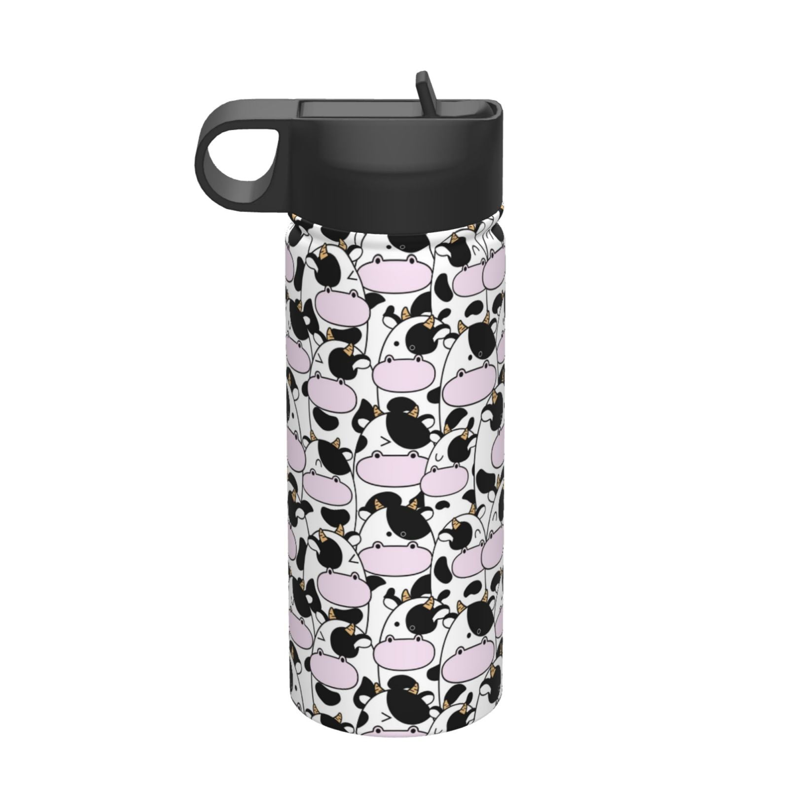 Lsque Cute Animal with Cow Pattern 18oz Sports Insulated Kettle With ...