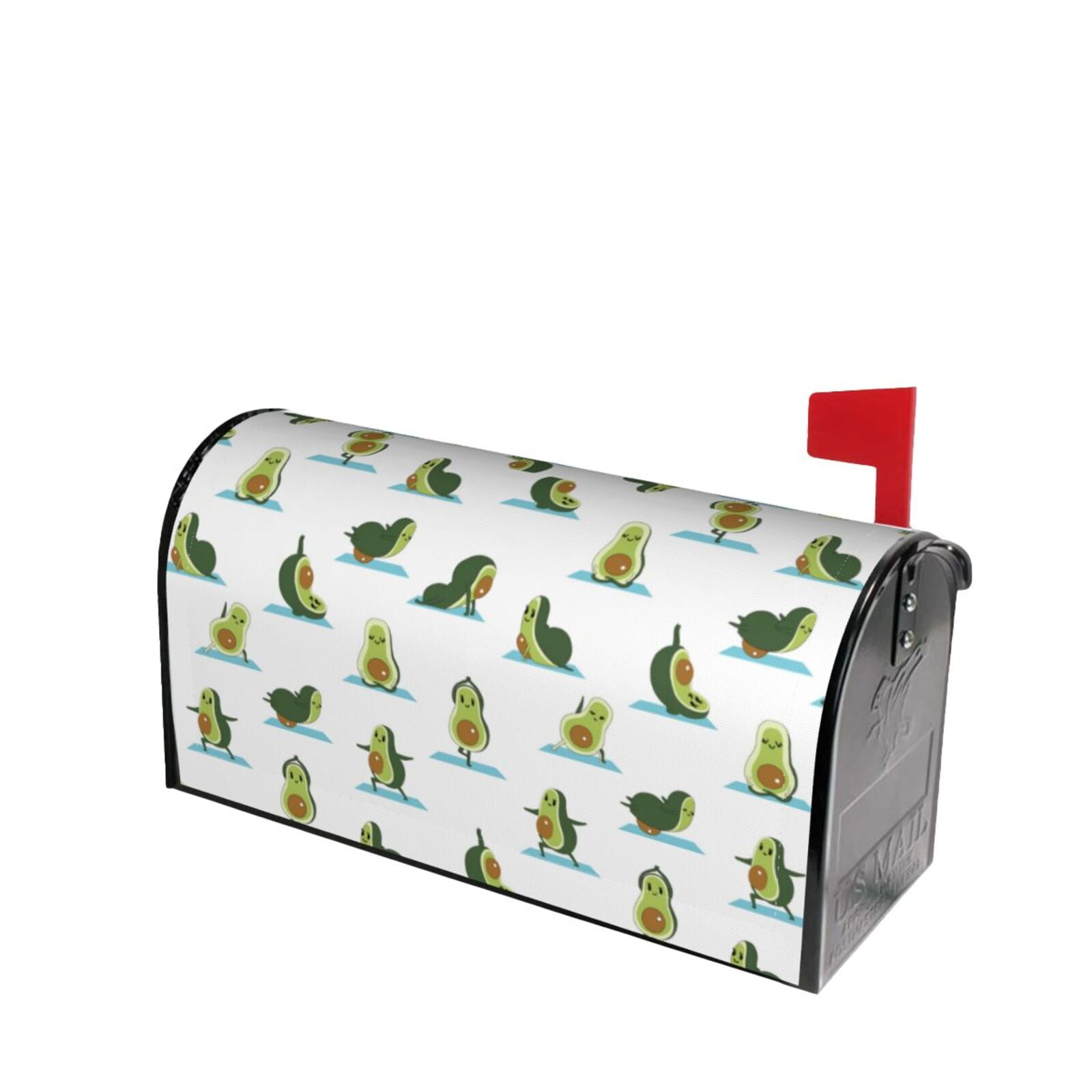 Lsque Cute Avocado Yoga Mailbox Cover Standard Size ,Magnetic Mailbox ...