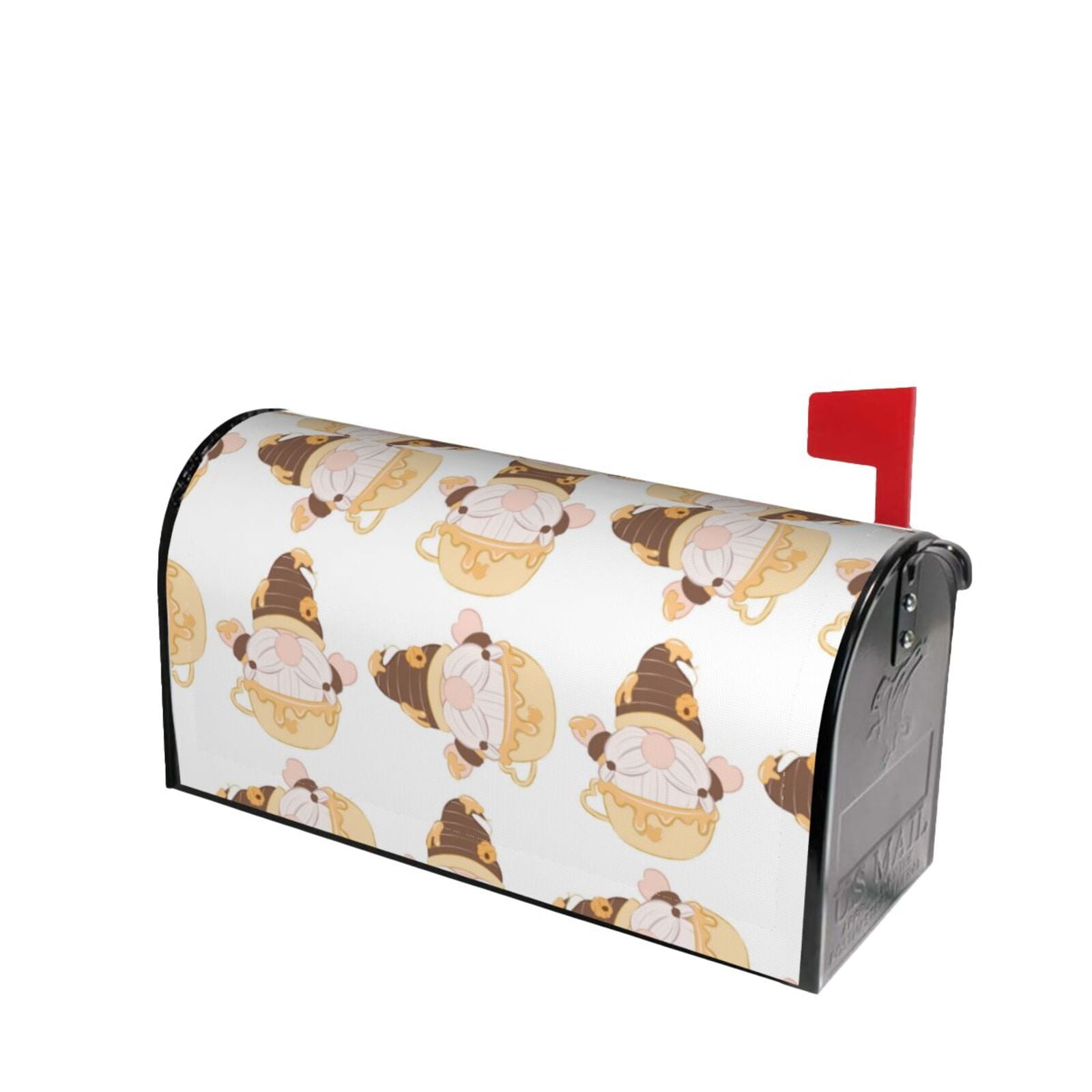 Lsque Cute Bee Gnome Mailbox Cover Standard Size ,Magnetic Mailbox ...