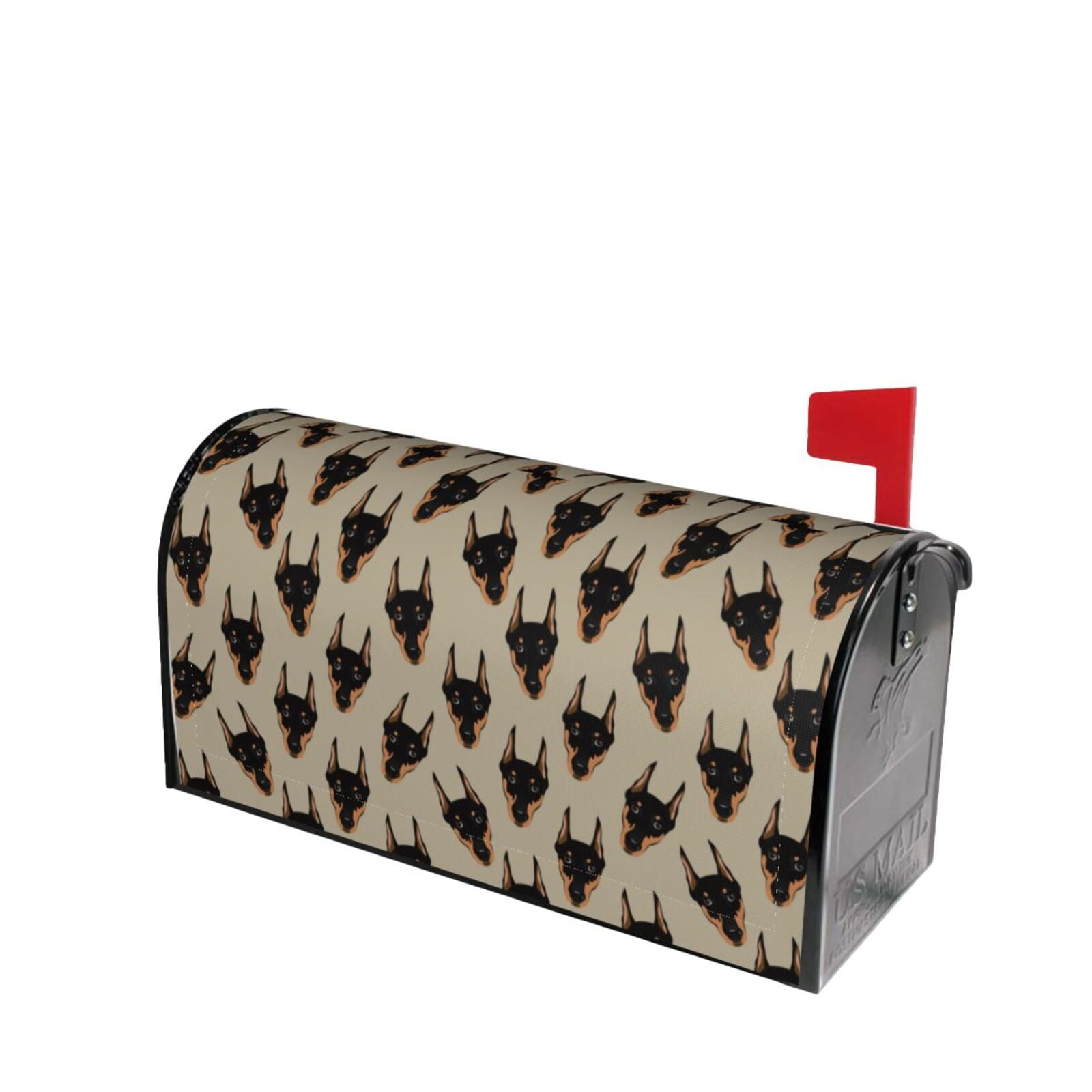 Lsque Cute Black Dog Mailbox Cover Standard Size ,Magnetic Mailbox ...