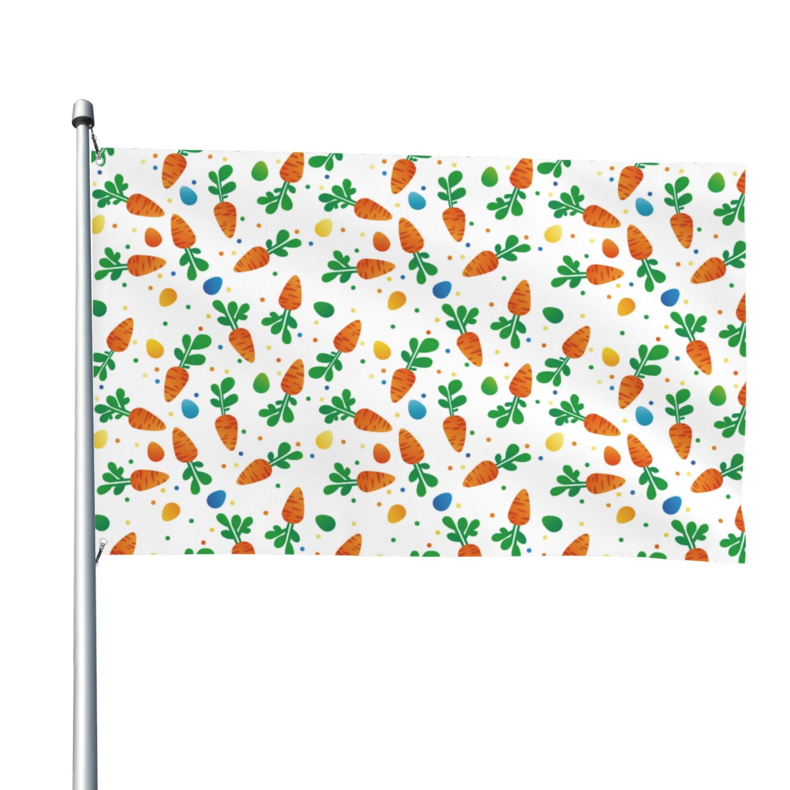 Lsque Cute Carrot Pattern Flag,Cute Carrot Printed Garden Flag 48 x 72 ...