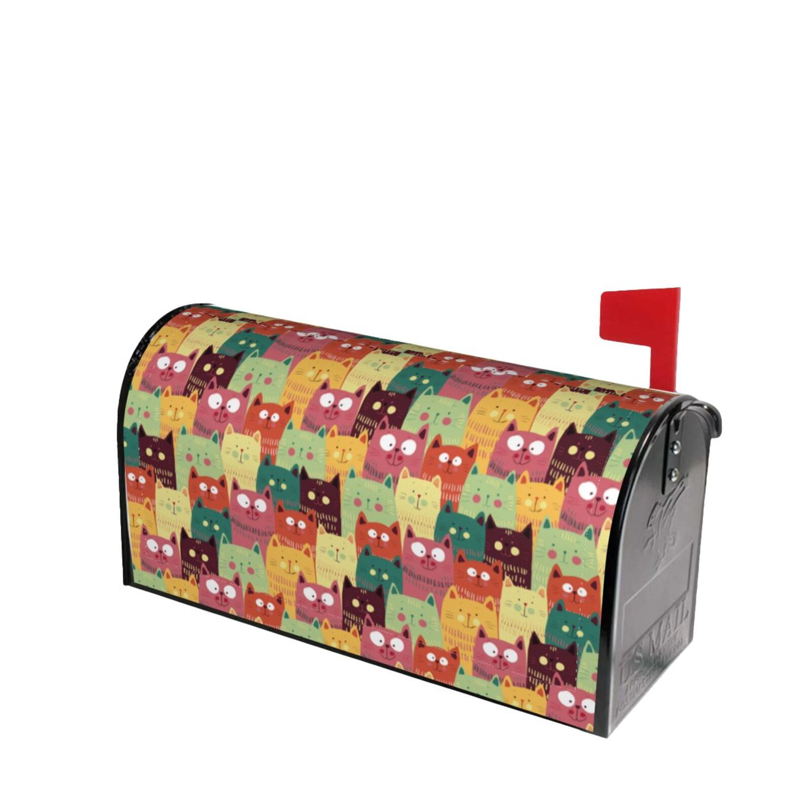 Lsque Cute Cartoon Cat Mailbox Cover Standard Size ,Magnetic Mailbox ...