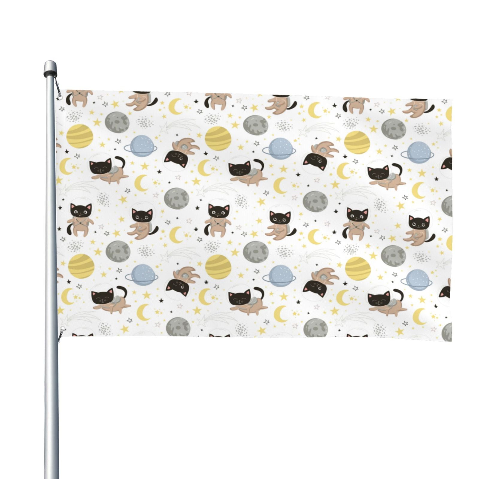 Lsque Cute Cat Pattern Flag,Cute Cat Printed Garden Flag 48 x 72 in ...