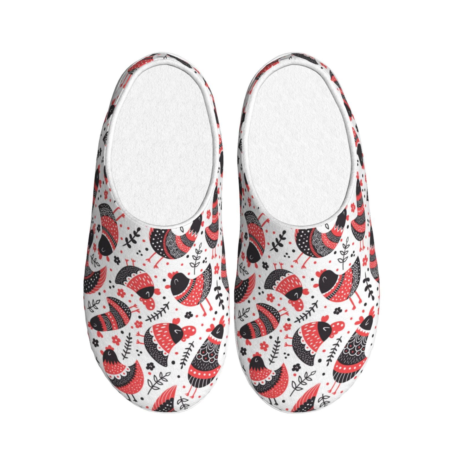 Lsque Cute Chickens Pattern Womens Comfort Cotton on Scuff With Memory ...