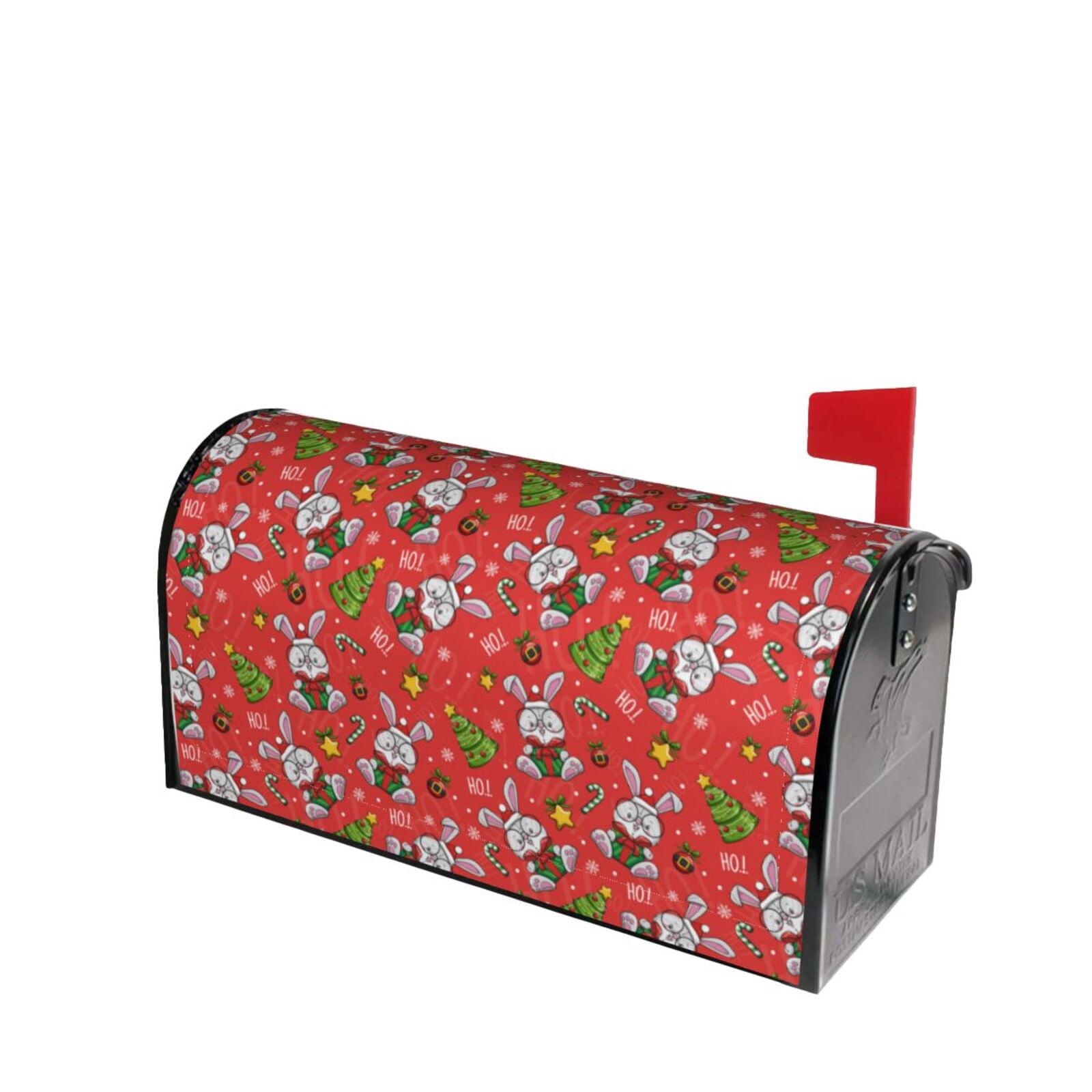Lsque Cute Christmas Bunny Mailbox Cover Standard Size ,Magnetic ...