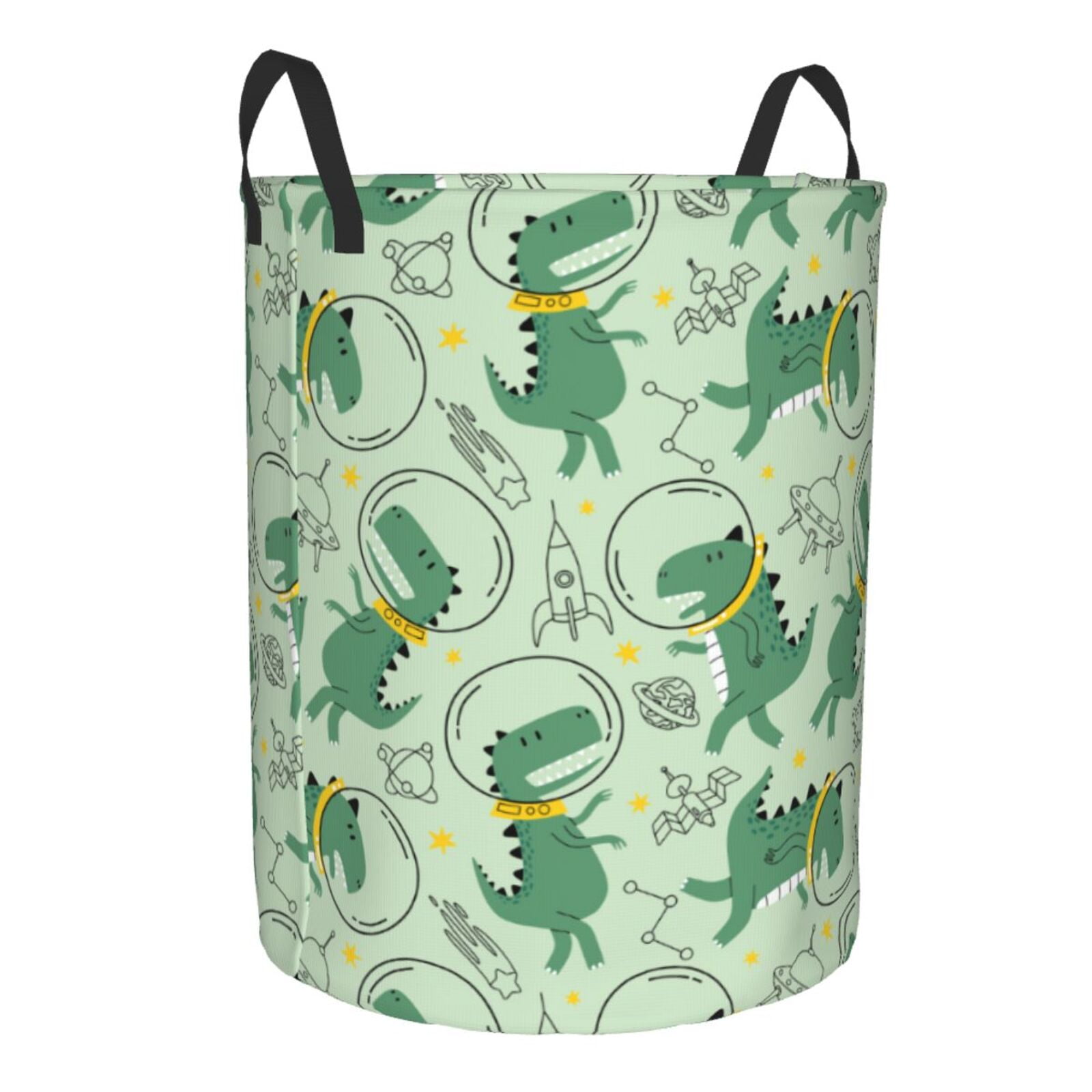 Lsque Cute Dinosaurs in Space pattern Laundry Hamper Basket, Tall Woven ...