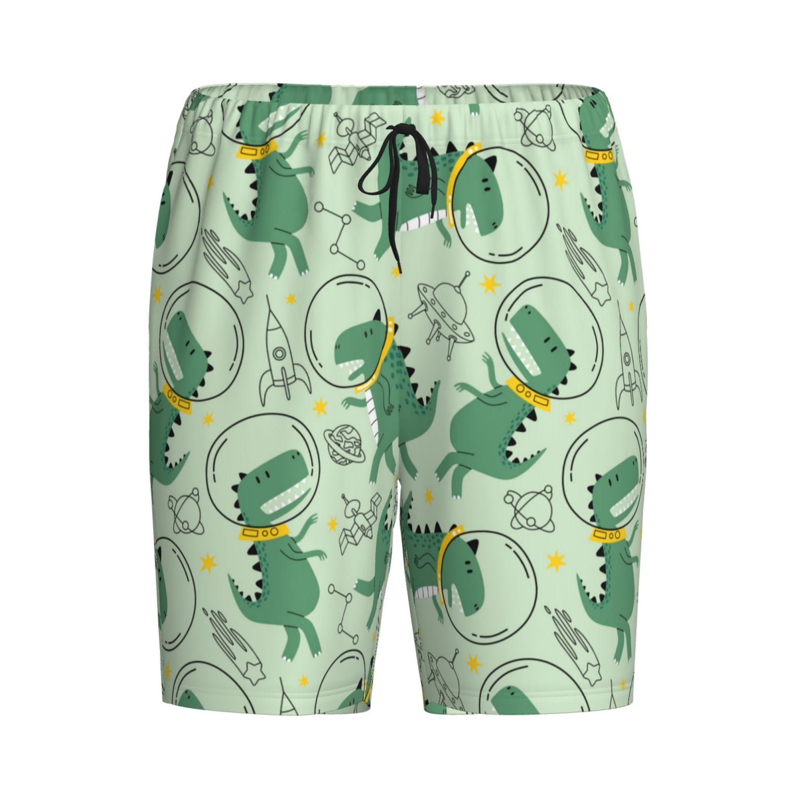 Lsque Cute Dinosaurs in Space Mens Sleep Pajama Shorts,Short Pajama ...