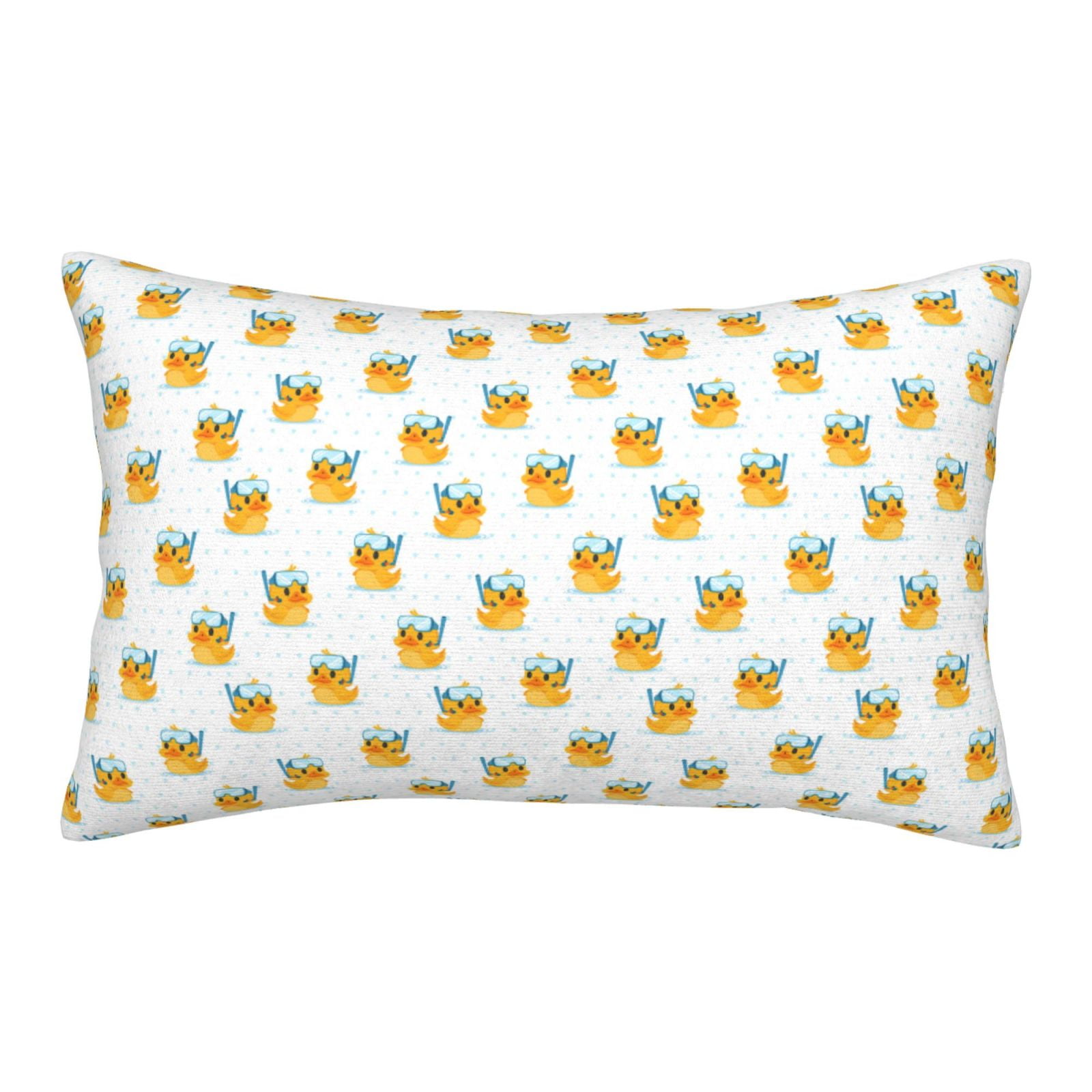 Lsque Cute Duck Diver Pattern Pillow Case – Soft & Cozy Throw Pillow ...
