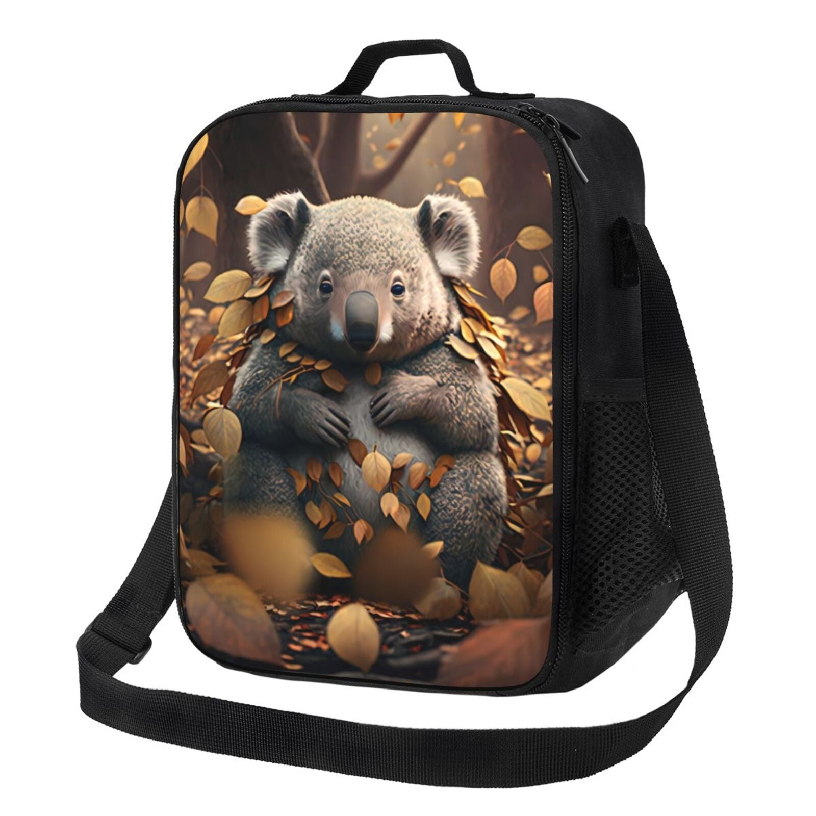 Lsque Cute Fallen Leaf Koala Lunch Bag Lunch Box for Women Men Reusable ...