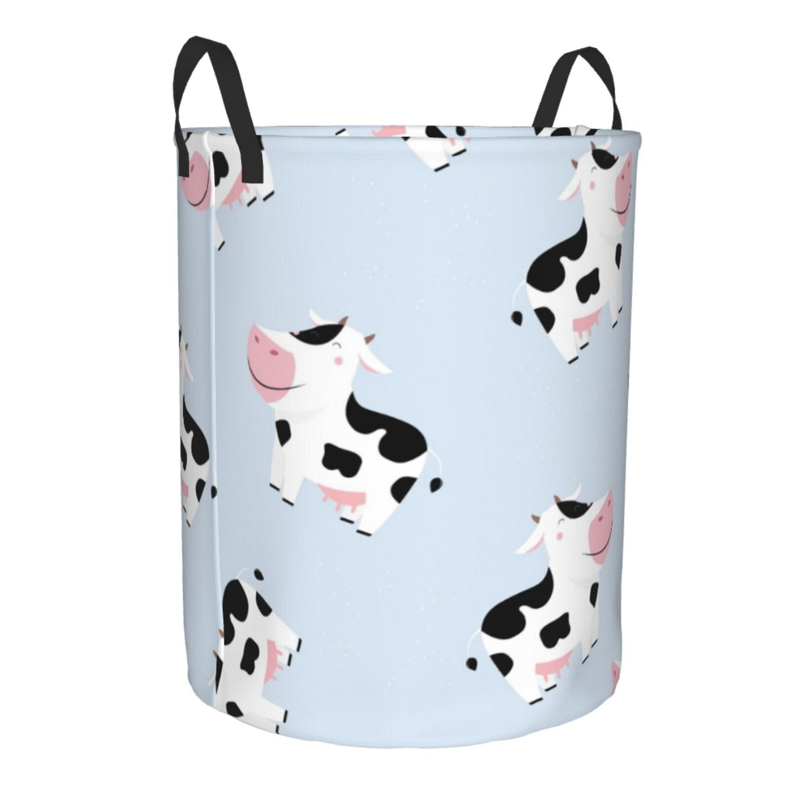 Lsque Cute Farm Cow pattern Laundry Hamper Basket, Tall Woven Rope ...