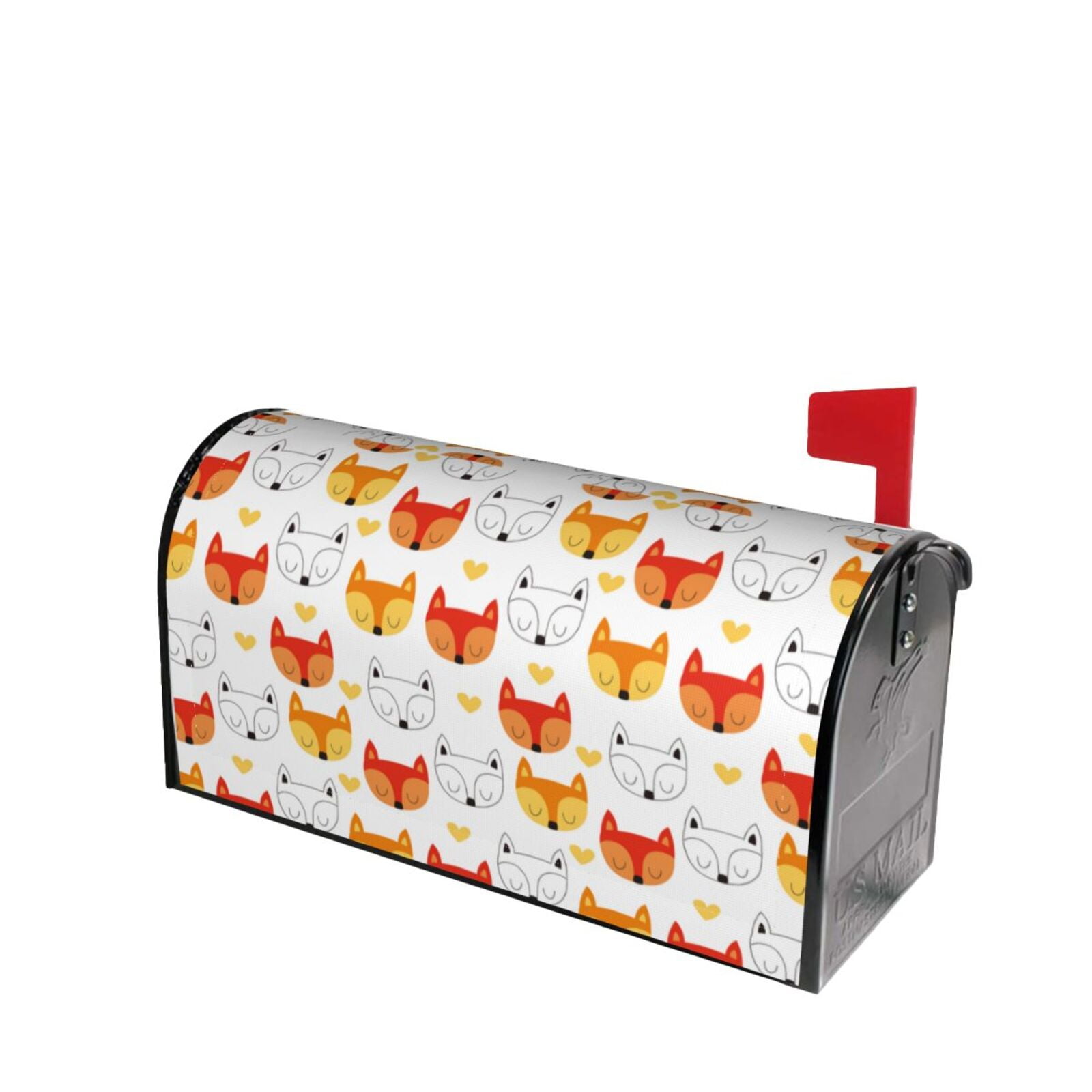 Lsque Cute Fox with Heart Mailbox Cover Standard Size ,Magnetic Mailbox ...