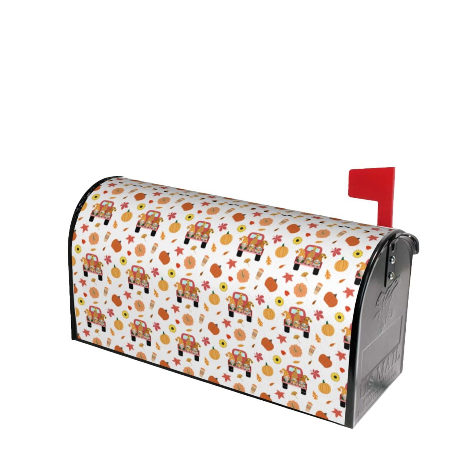 Lsque Cute Gnomes In Red Truck Mailbox Cover Standard Size ,Magnetic ...