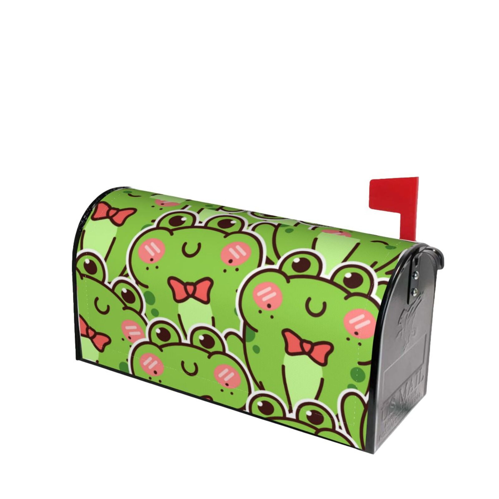 Lsque Cute Green Frog Mailbox Cover Standard Size ,Magnetic Mailbox ...