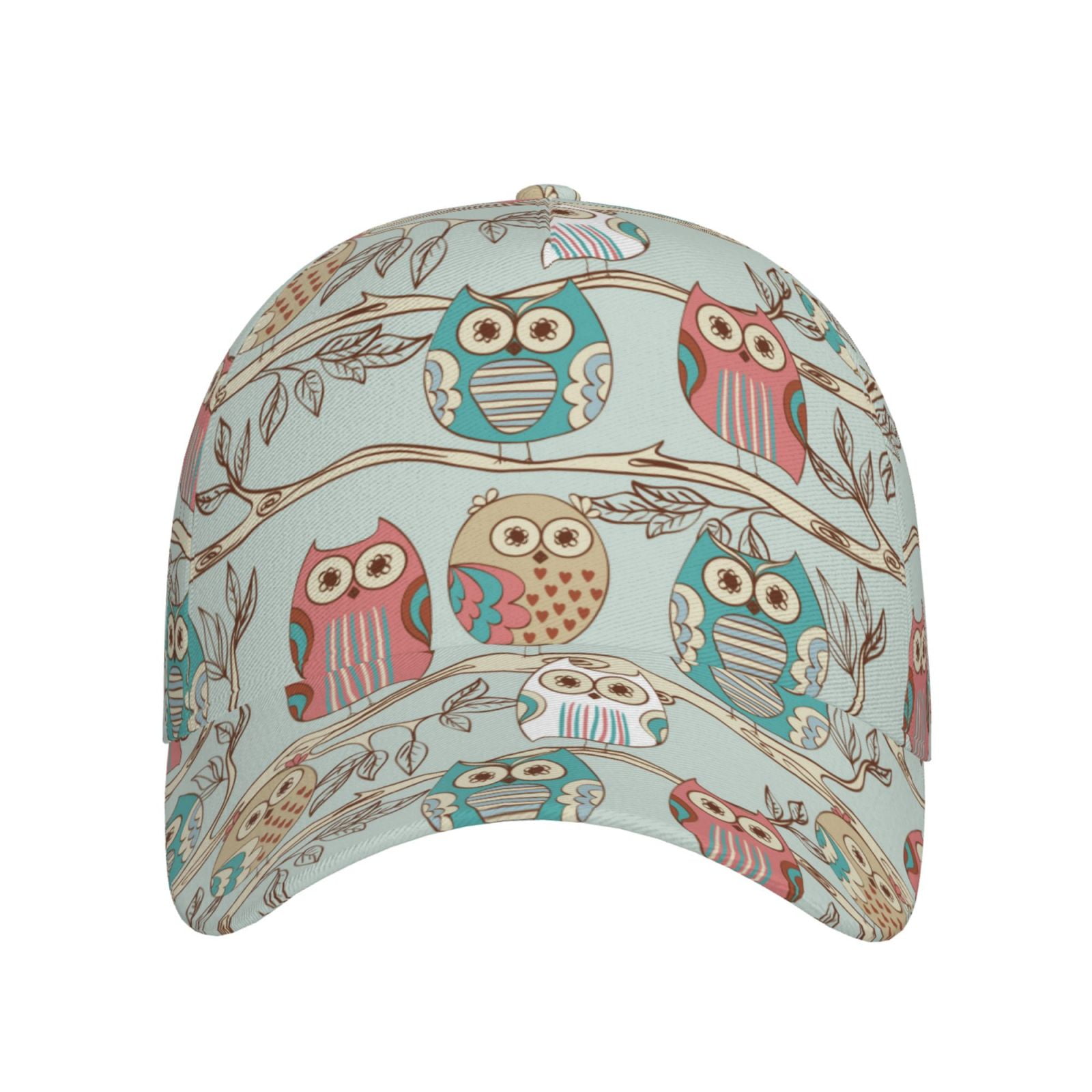 Lsque Cute Owl Baseball Cap Trucker Low Profile Hat Golf Dad Hat ...