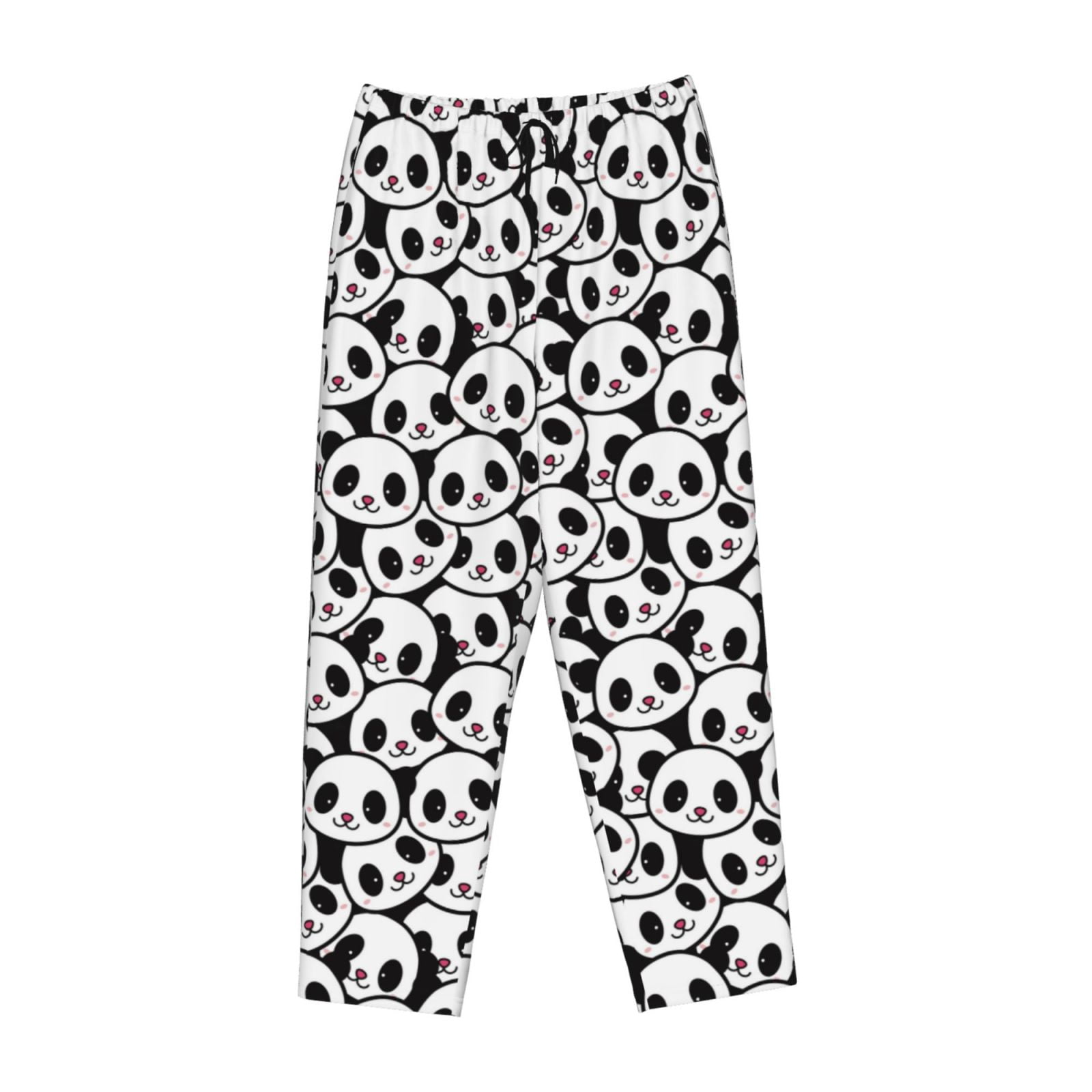 Lsque Cute Panda Print Women's Pajama Pants, Lounge Pant - Comfortable ...