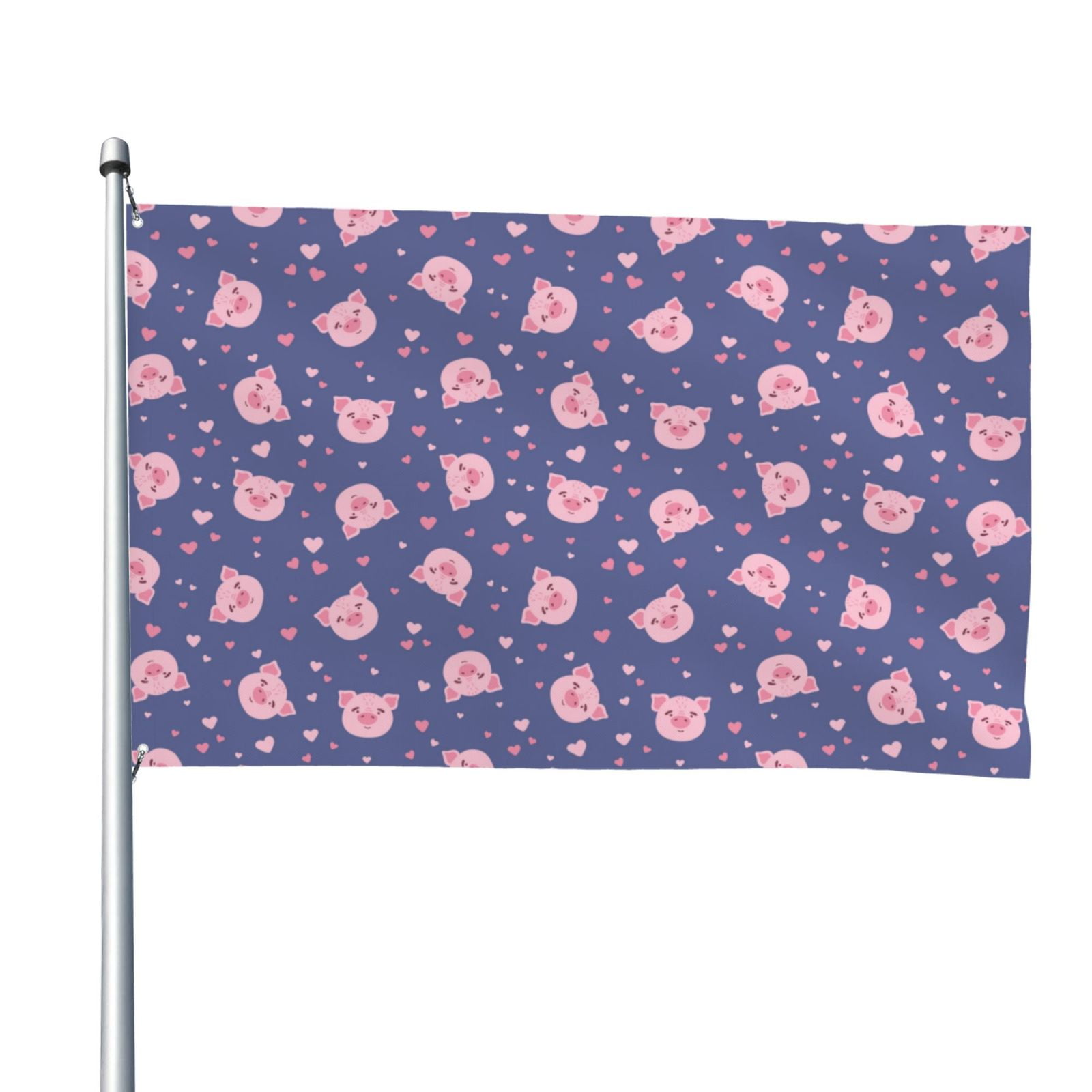 Lsque Cute Pig Pattern Flag,Cute Pig Printed Garden Flag 48 x 72 in ...