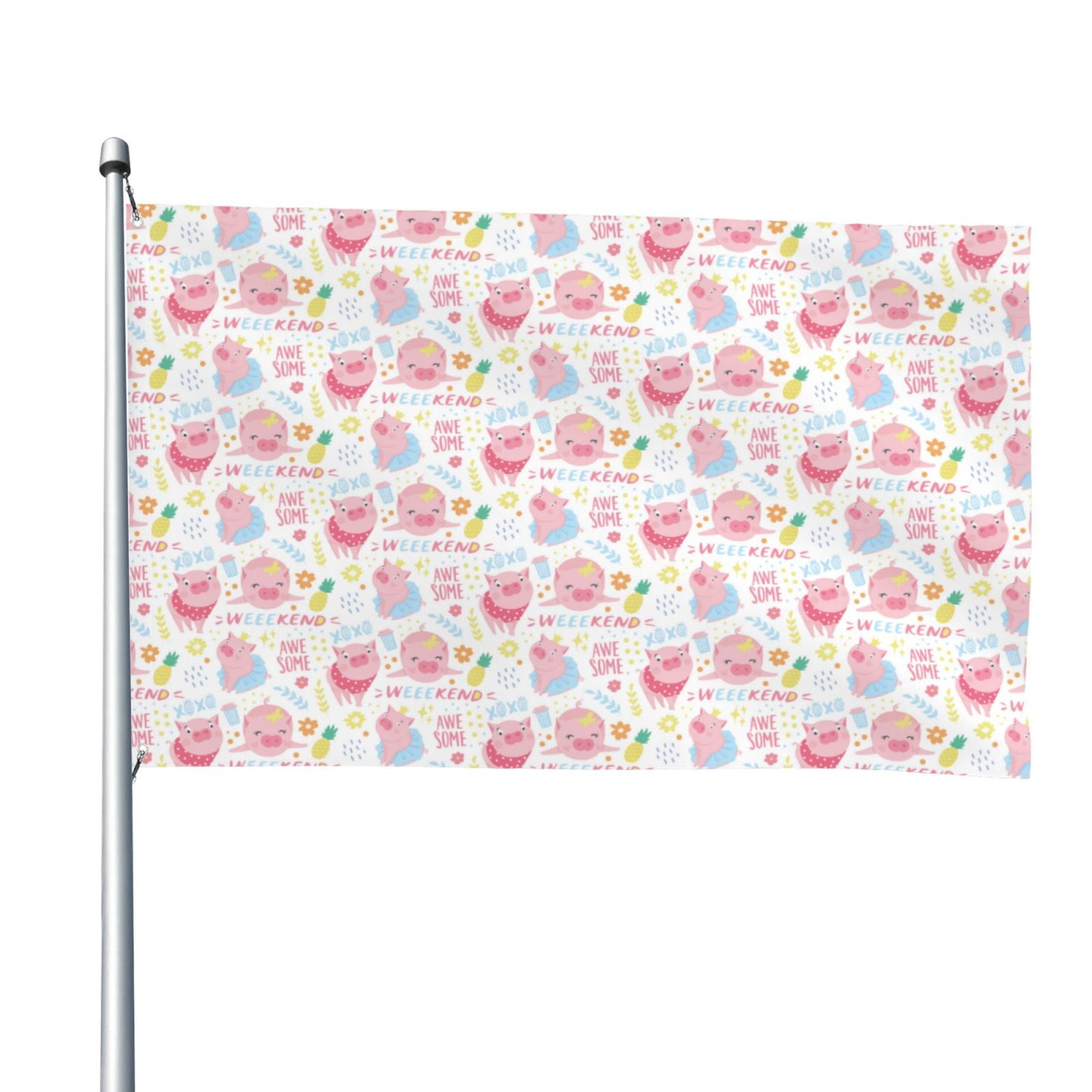 Lsque Cute Pig Pattern Flag,Cute Pig Printed Garden Flag 48 x 72 in ...