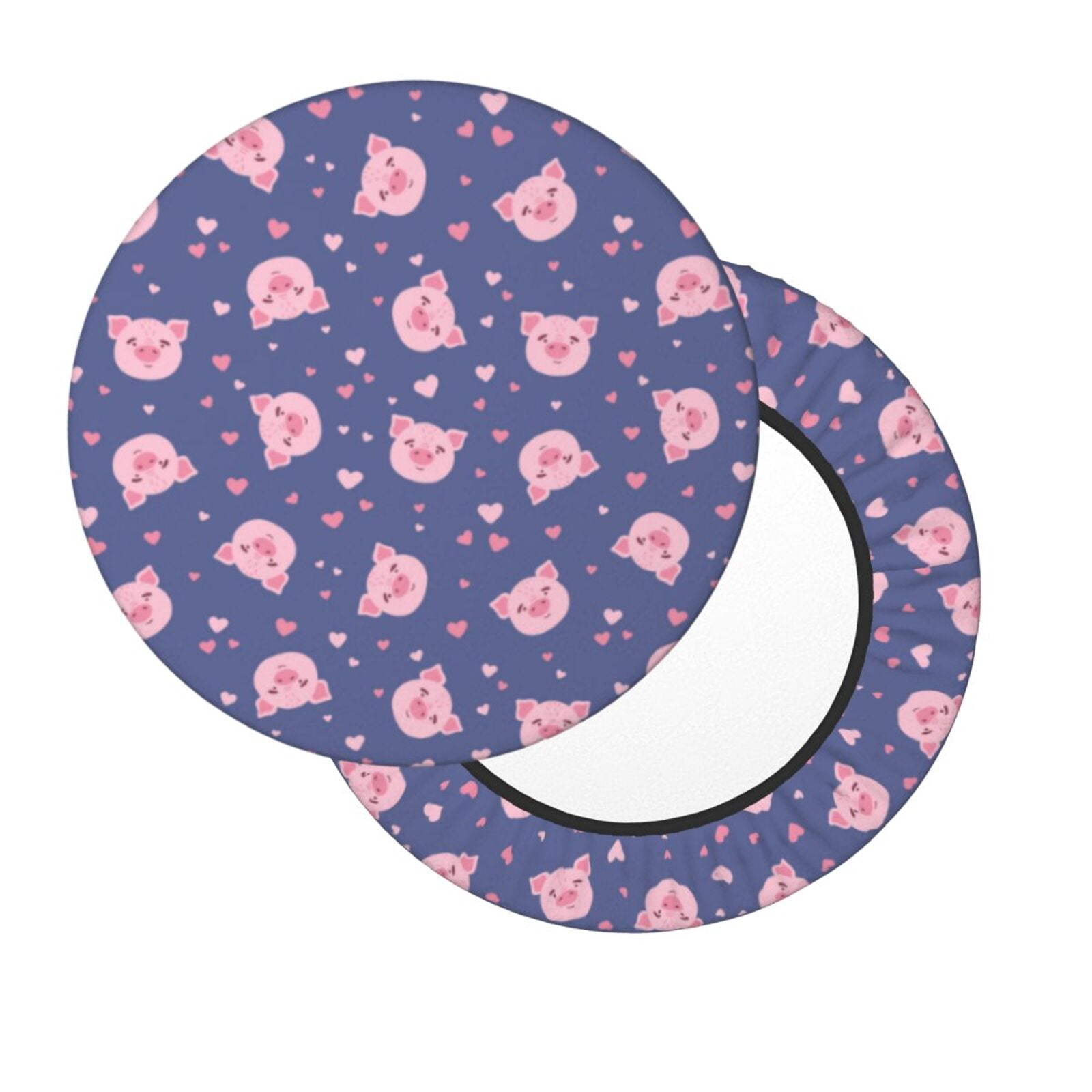 Lsque Cute Pig Round Bar chair cushion covers Velvet Fabric Premium ...