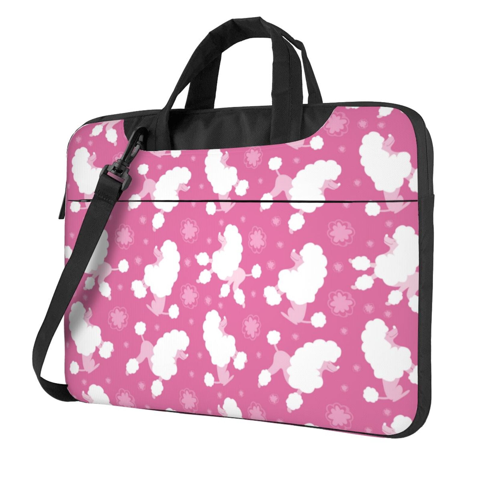 Lsque Cute Poodle Dog Pattern Laptop Bag – Portable & Slim Single ...