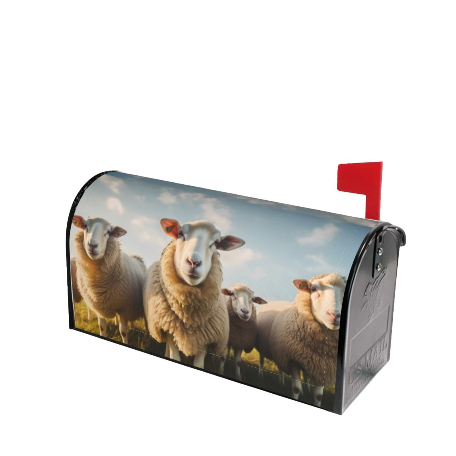 Lsque Cute Prairie Sheep Herd Mailbox Cover Standard Size ,Magnetic ...