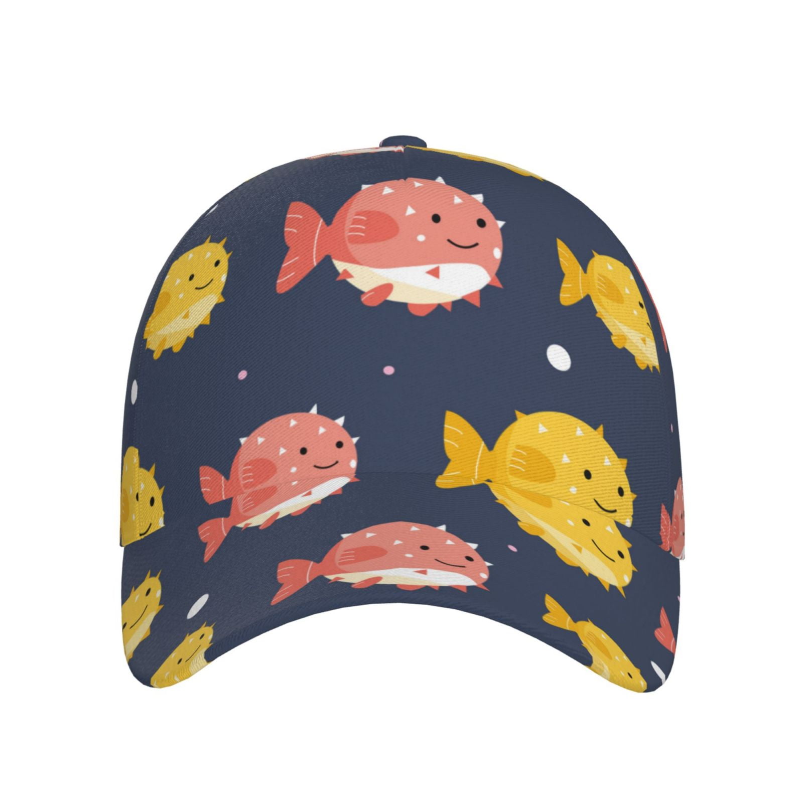 Lsque Cute Puffer Fish Baseball Cap Trucker Low Profile Hat Golf Dad ...