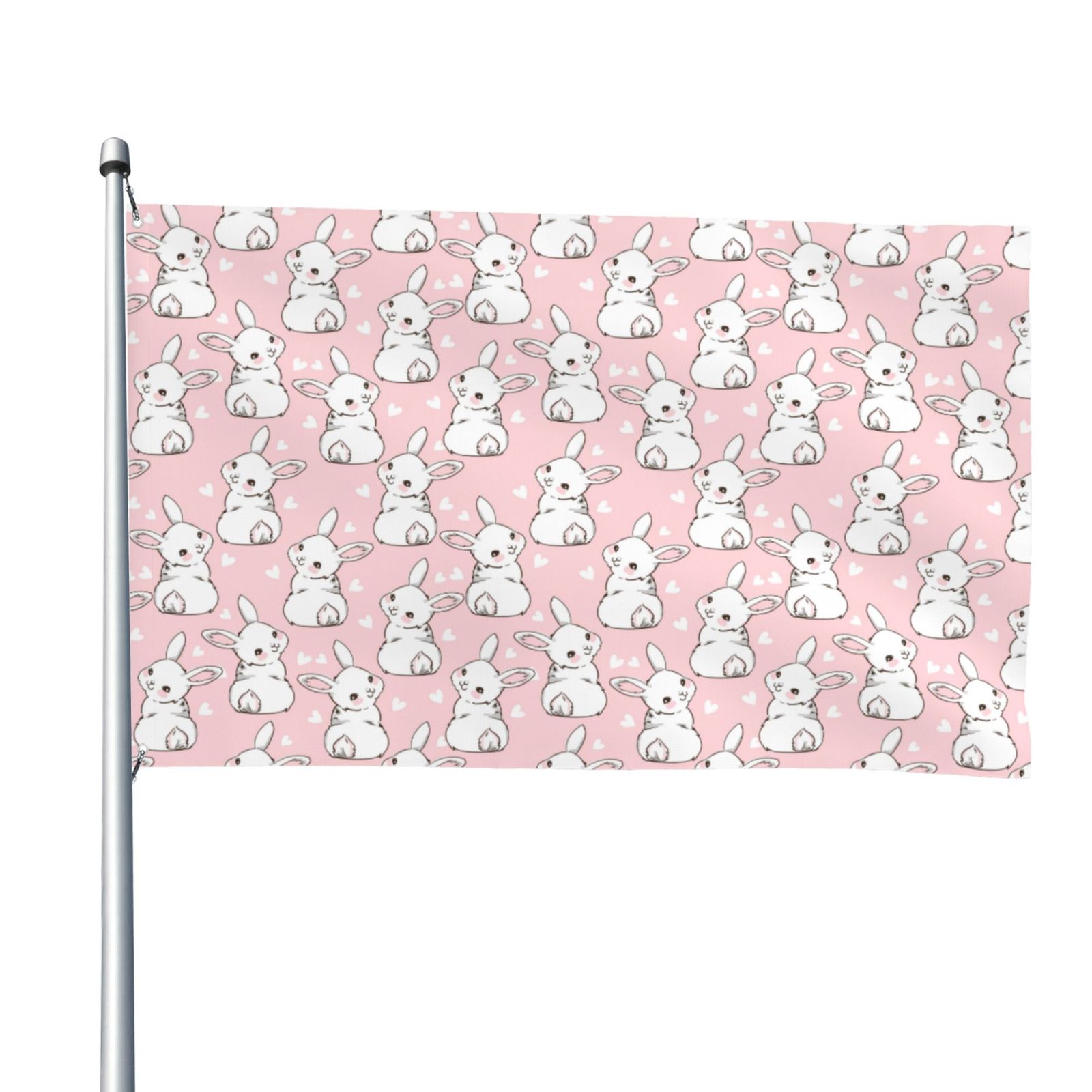 Lsque Cute Rabbit Pattern Flag,Cute Rabbit Printed Garden Flag 48 x 72 ...