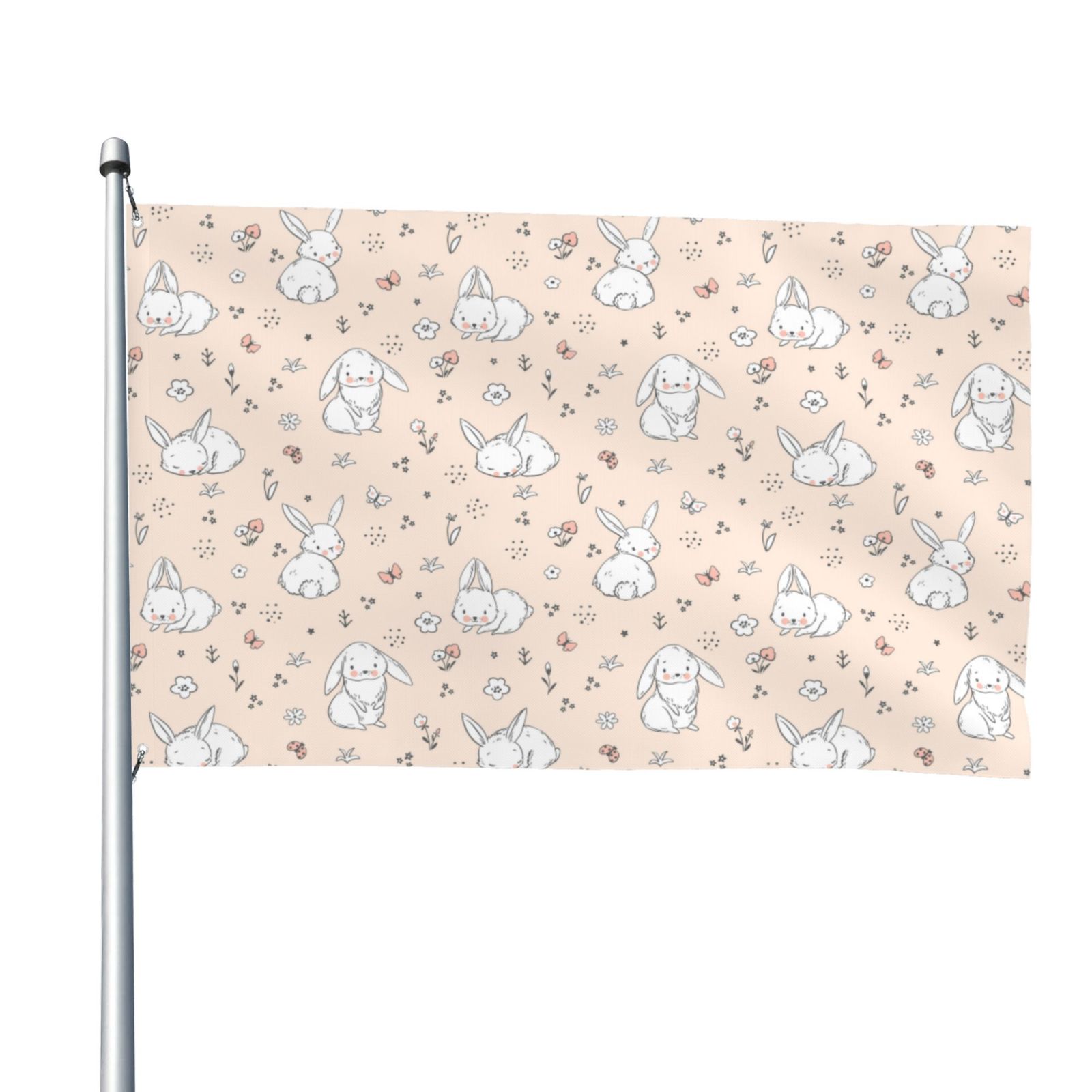 Lsque Cute Rabbit Pattern Flag,Cute Rabbit Printed Garden Flag 48 x 72 ...