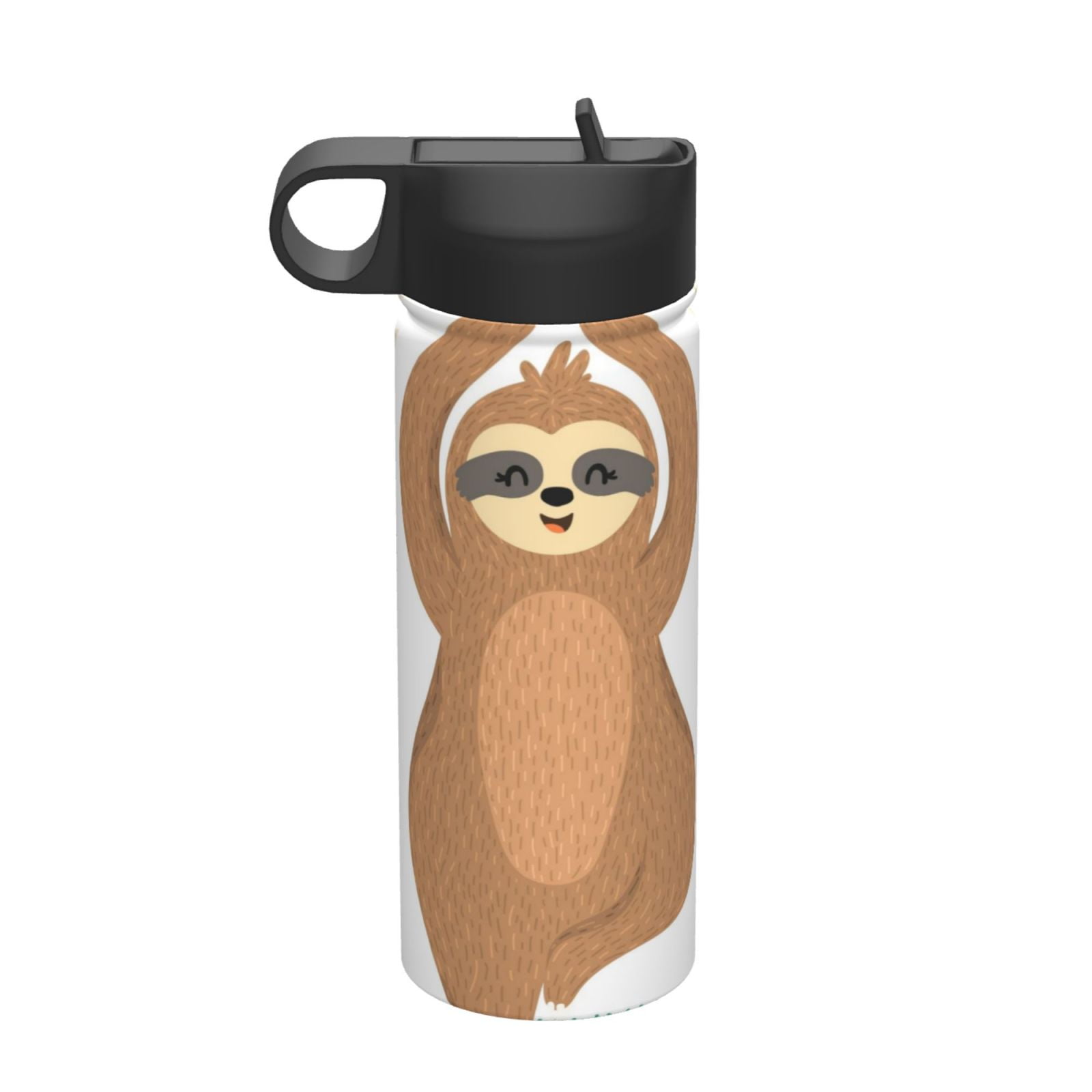 Lsque Cute Sloth In Yoga Pose Tree Pattern 18oz Sports Insulated Kettle ...