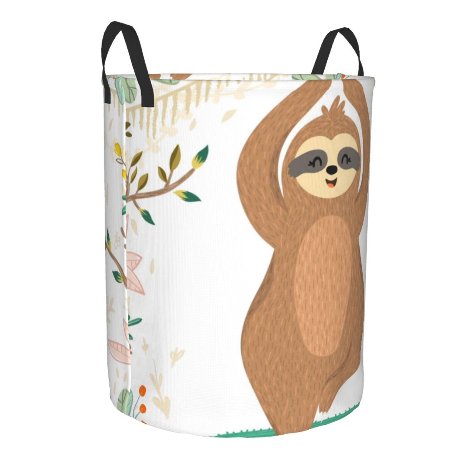 Lsque Cute Sloth In Yoga Pose Tree pattern Laundry Hamper Basket, Tall ...