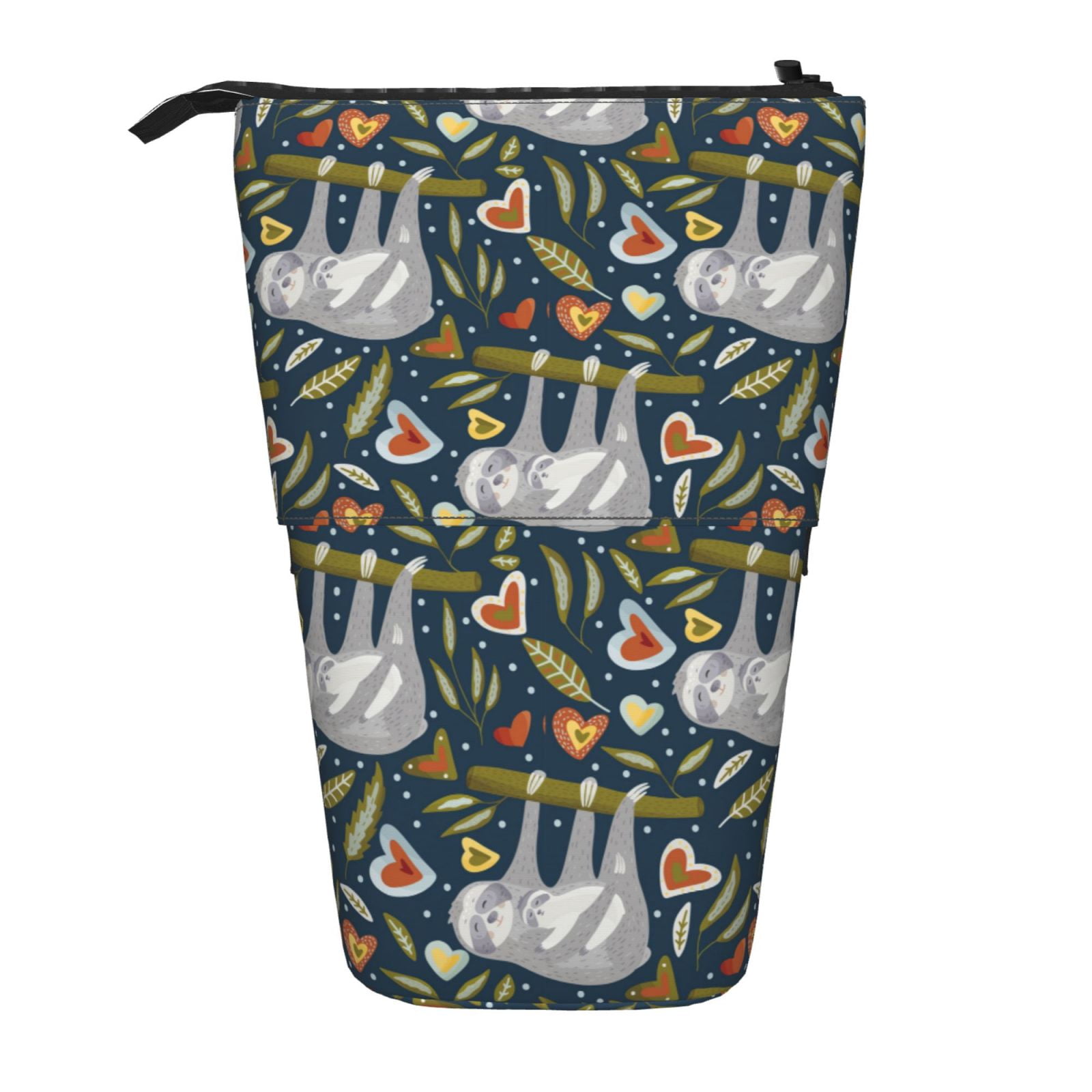 Lsque Cute Sloth Pattern Telescopic Pencil Bag Pen Holder Stationery ...
