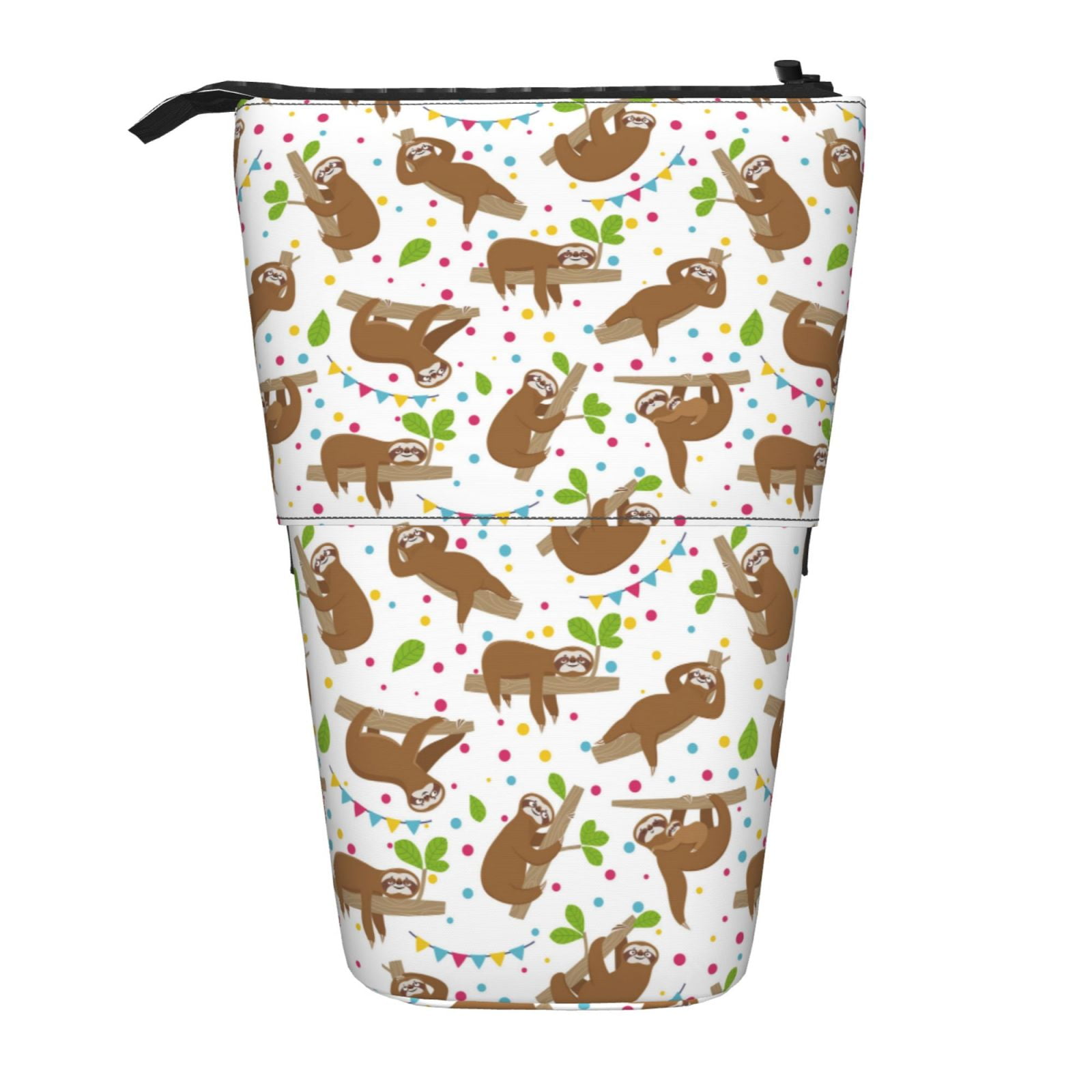 Lsque Cute Sloth Pattern Telescopic Pencil Bag Pen Holder Stationery ...