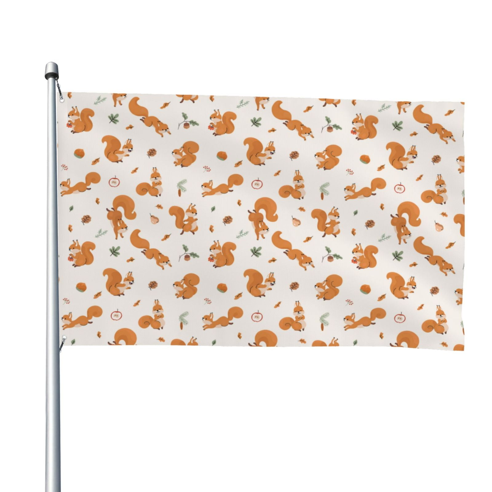 Lsque Cute Squirrel Fall Pattern Flag,Cute Squirrel Fall Printed Garden ...