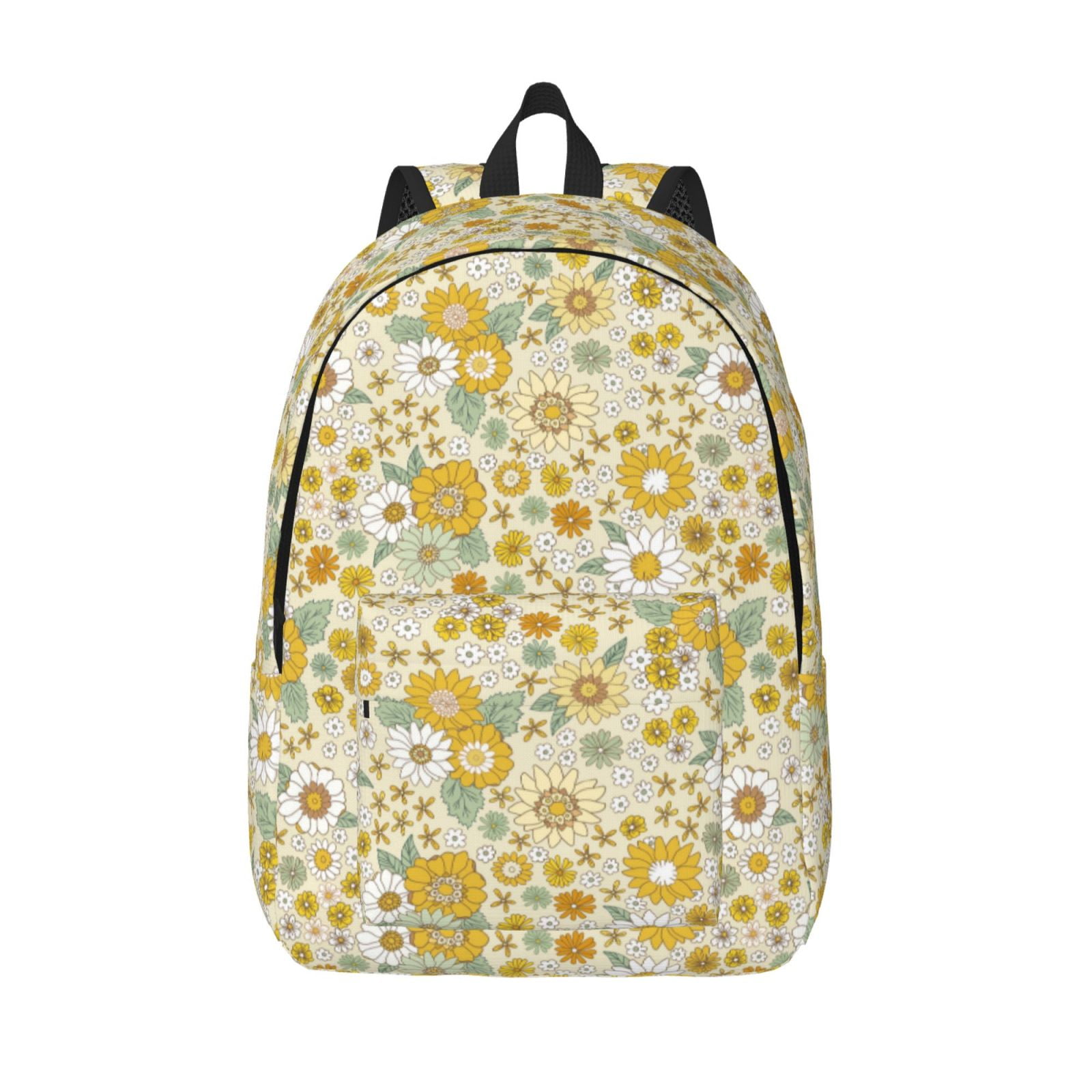 Lsque Cute Sunflower Pattern Canvas Daypack, Durable Backpack, High ...