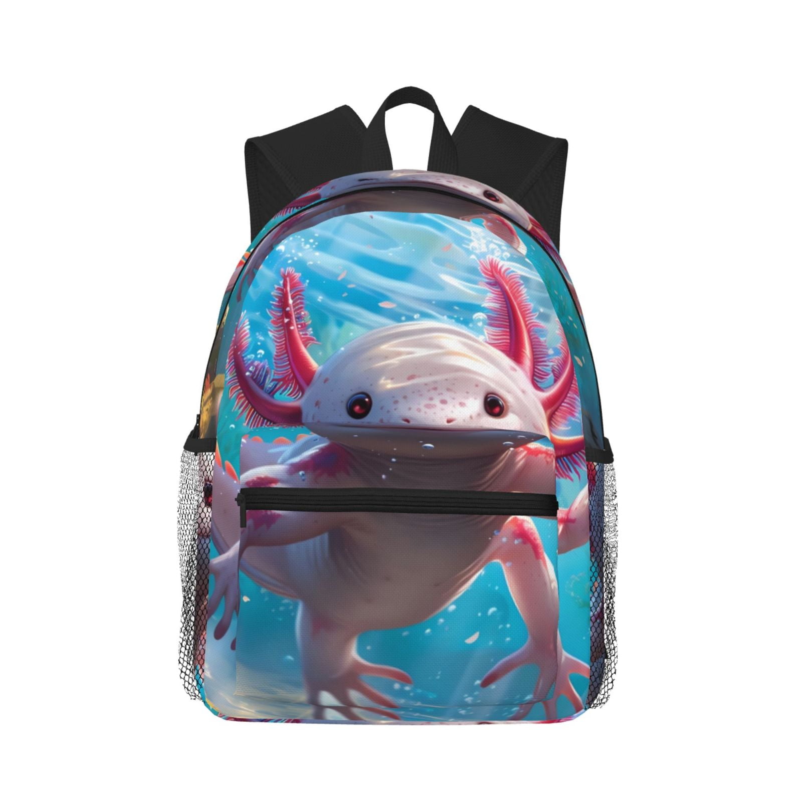 Lsque Cute Underwater Axolotl Classic Casual Backpack - Large Capacity ...
