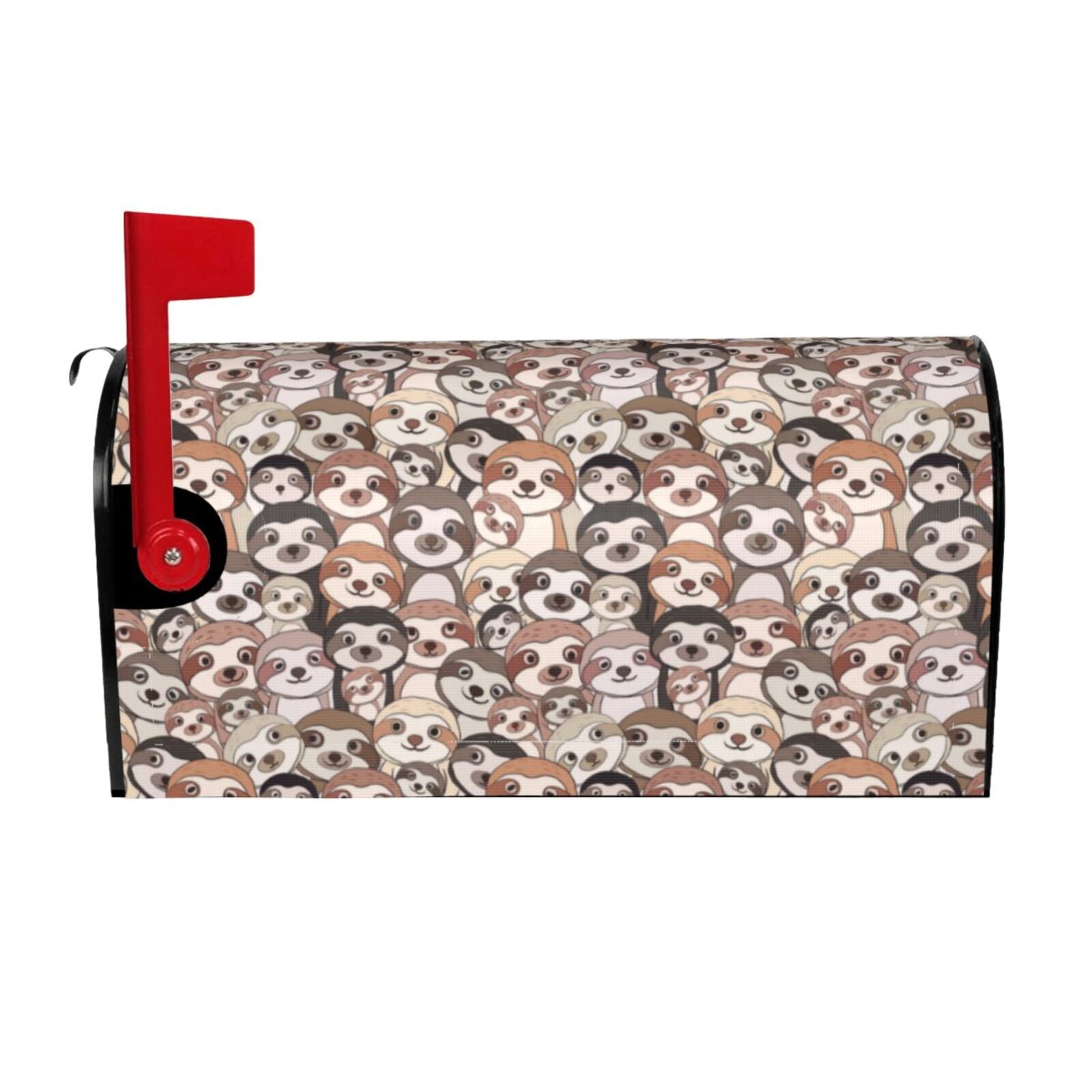 Lsque Cute brown sloth monkey Mailbox Cover Standard Size ,Magnetic ...