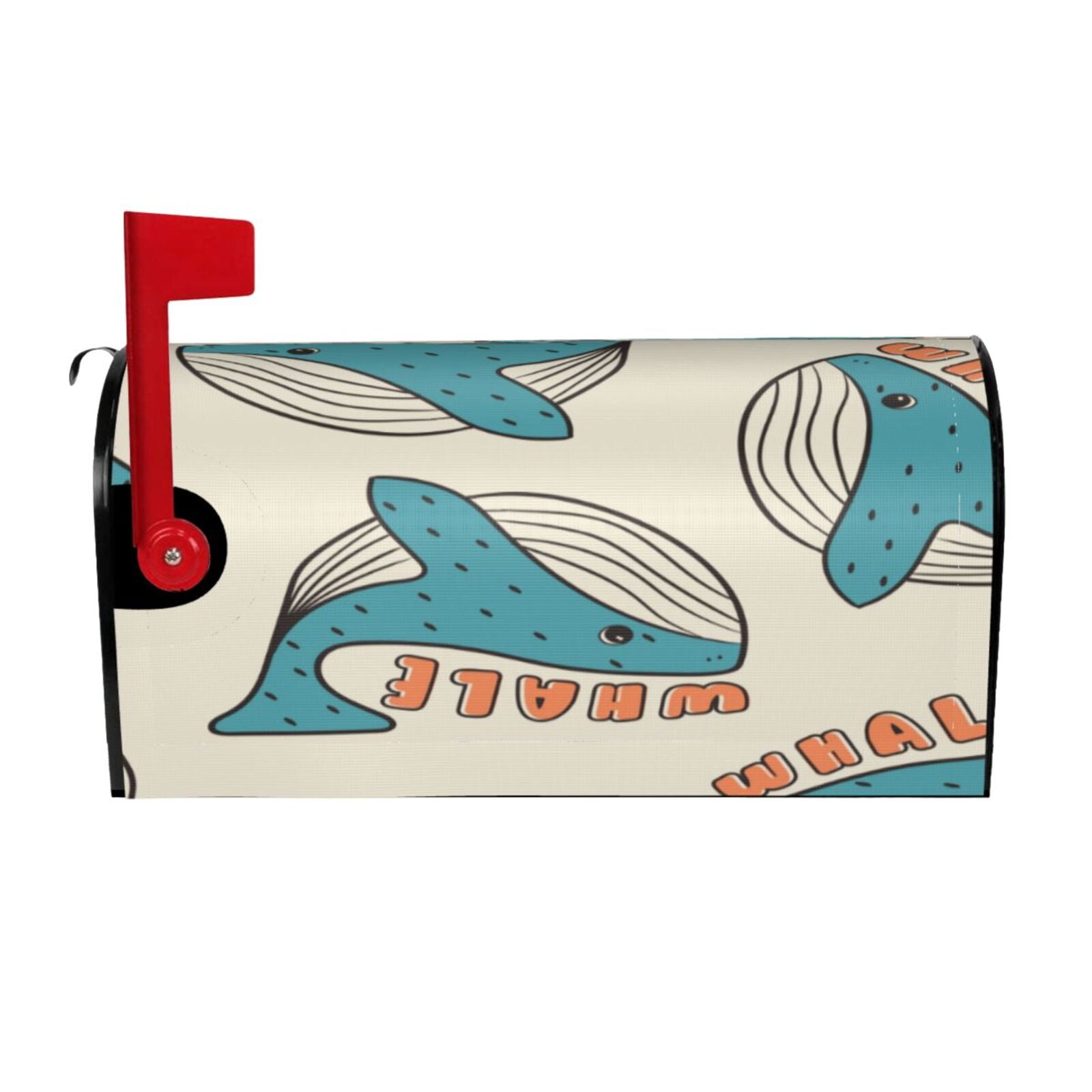Lsque Cute colorful whale Mailbox Cover Standard Size ,Magnetic Mailbox ...